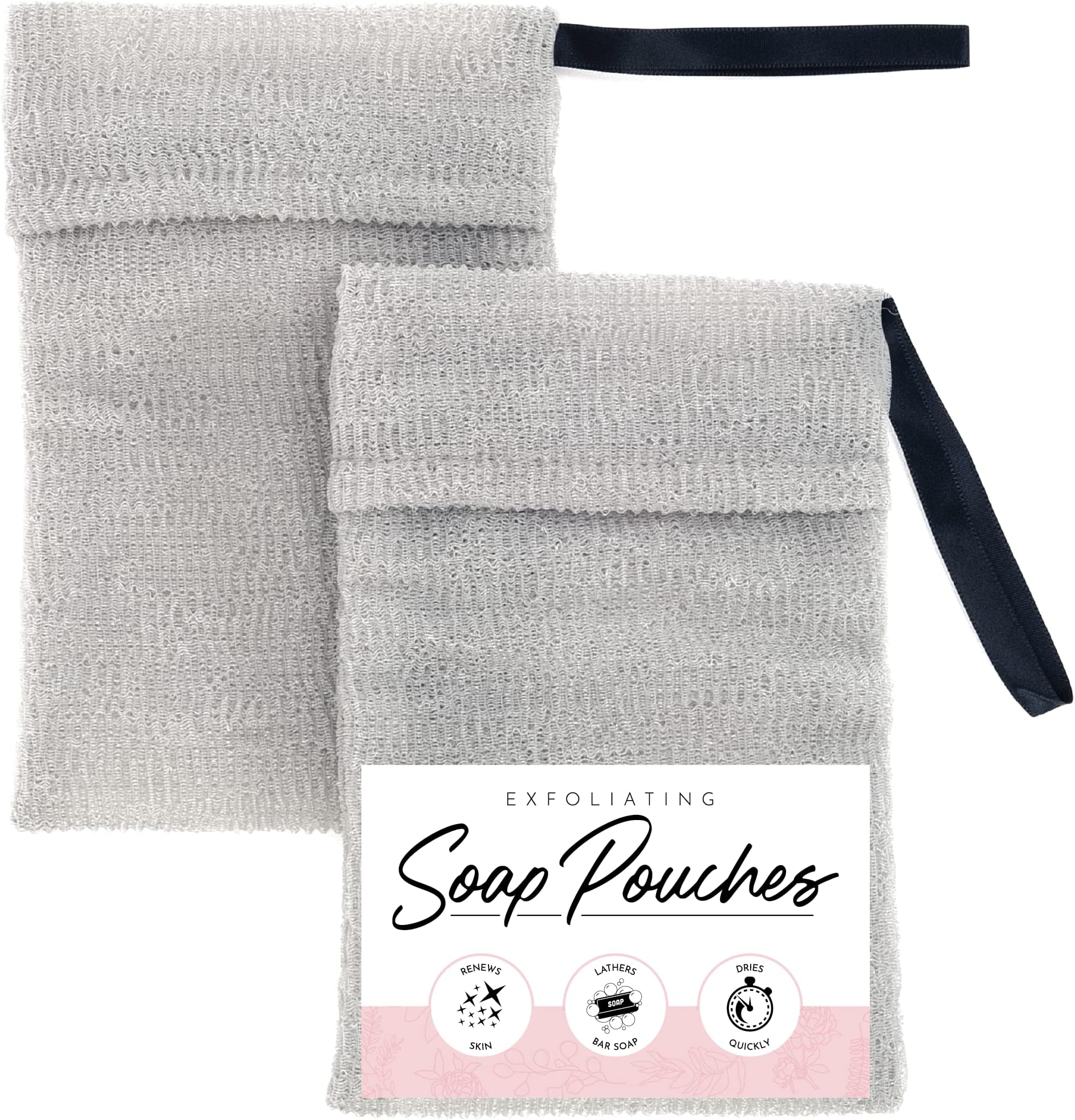 Amazon.com : S&T INC. Exfoliating Soap Bag, Bar Soap Pouch and Soap ...
