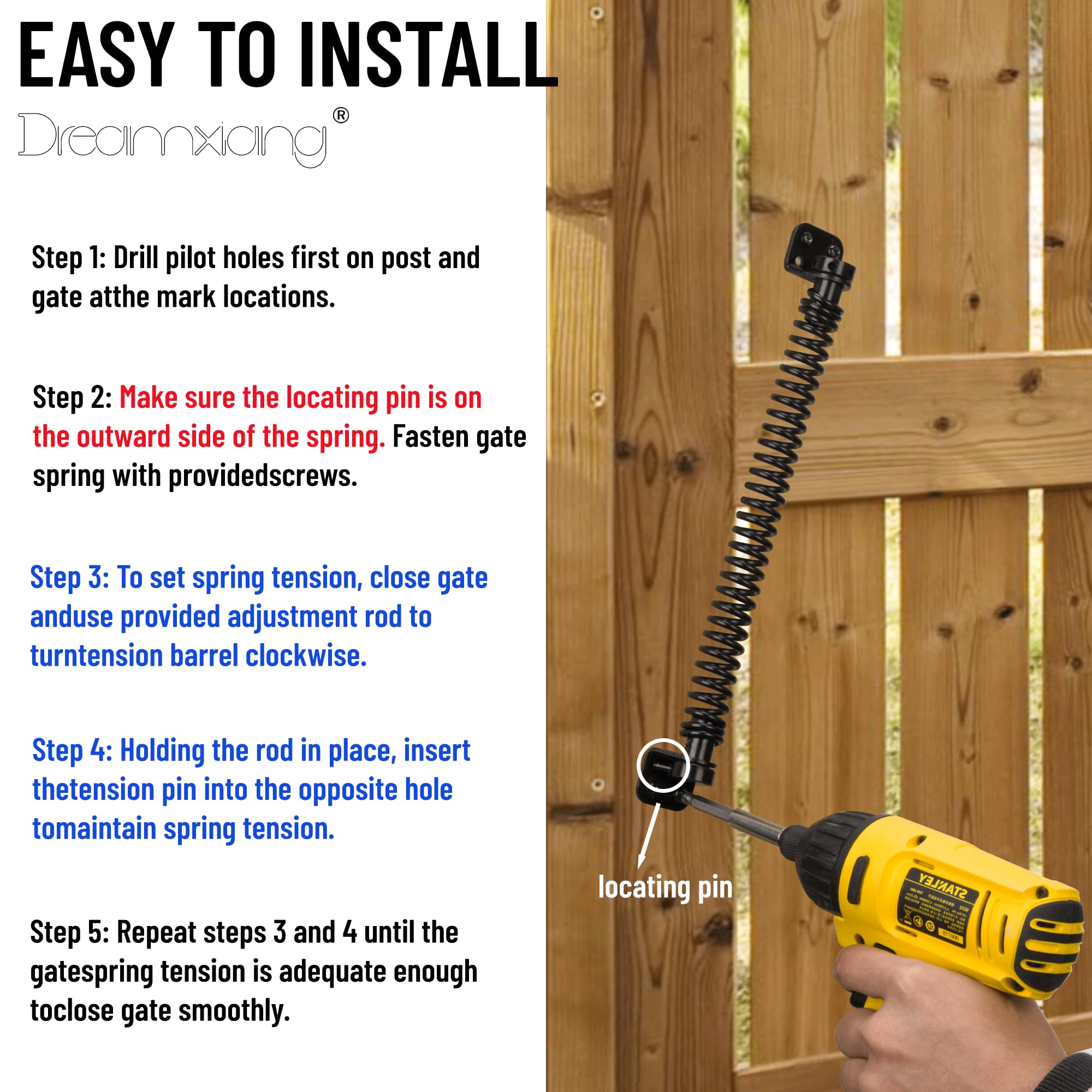 Snapklik.com : 11-1/2" Gate Spring Self Closing Heavy Duty Outdoor Door ...