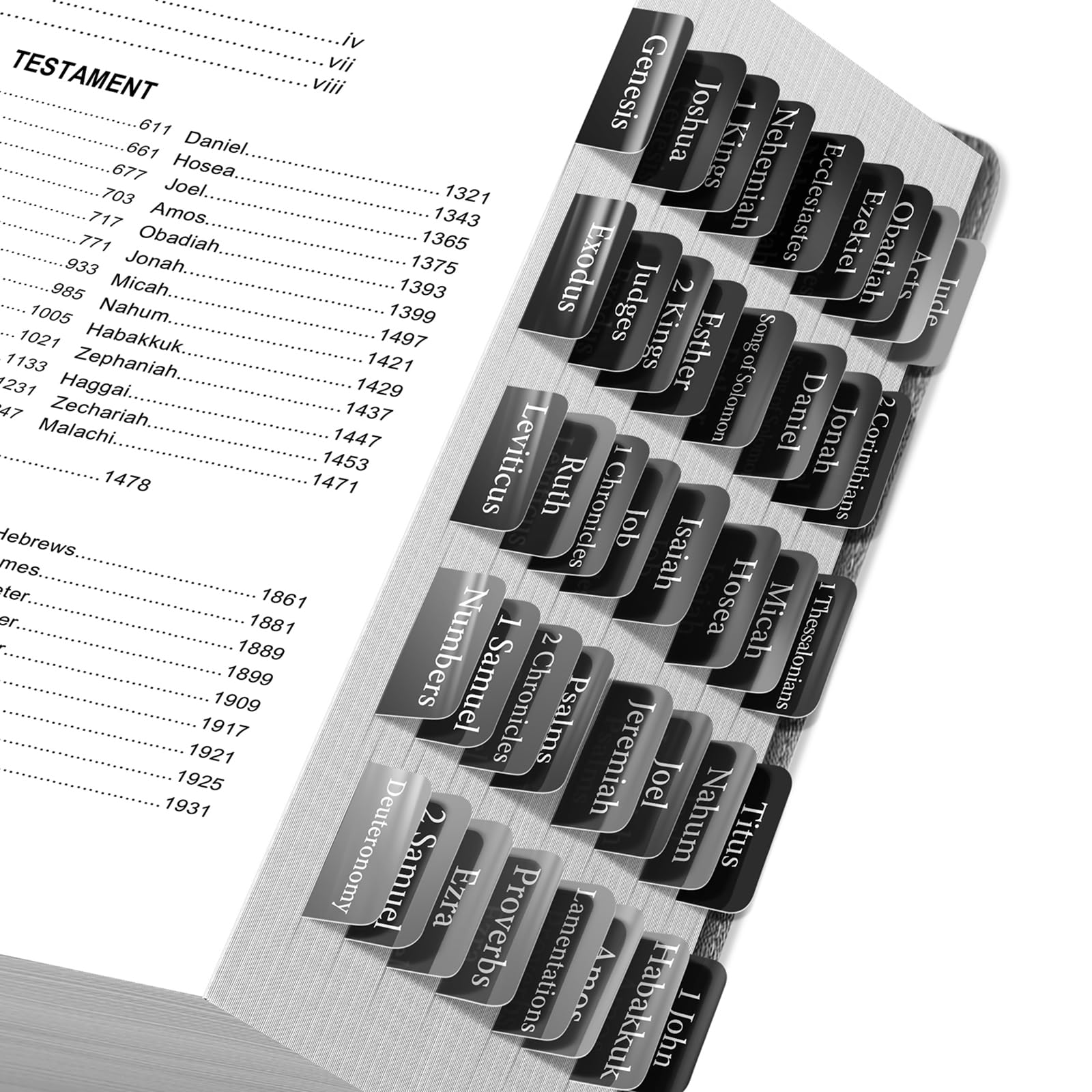 Amazon.com : GOTIDEAL Bible Tabs-90 Tabs, Plastic Laminated Bible Tabs ...