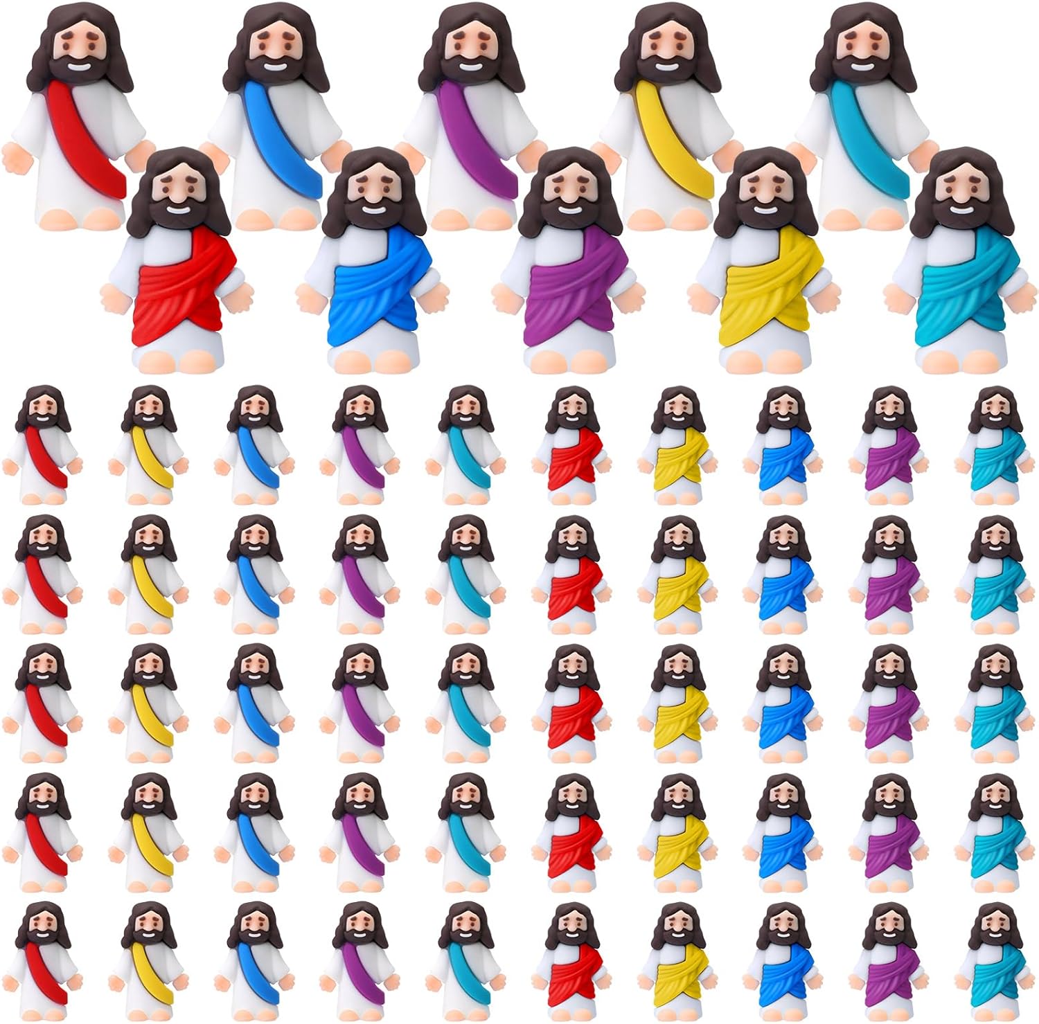Amazon.com: Bememo 50 Pcs Little Jesus Figures Jesus Toys Figurines to ...