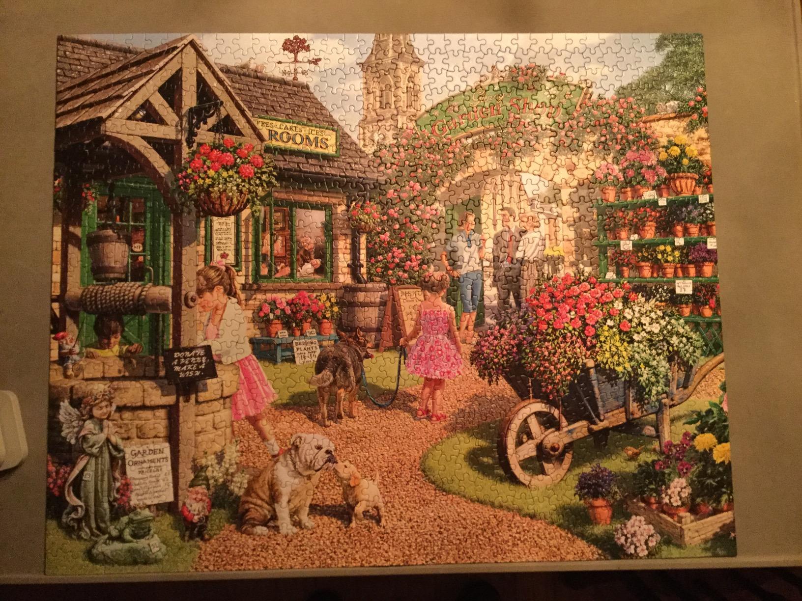 Amazon.com: White Mountain Puzzles The Garden Shop - 1000Piece Jigsaw ...