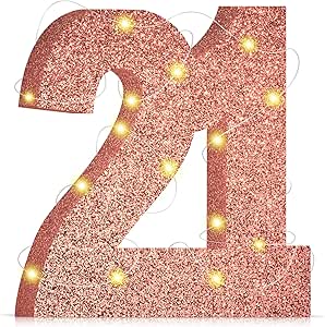 Amazon.com: Rose Gold 21st Birthday Decorations for Her, Women 21st ...