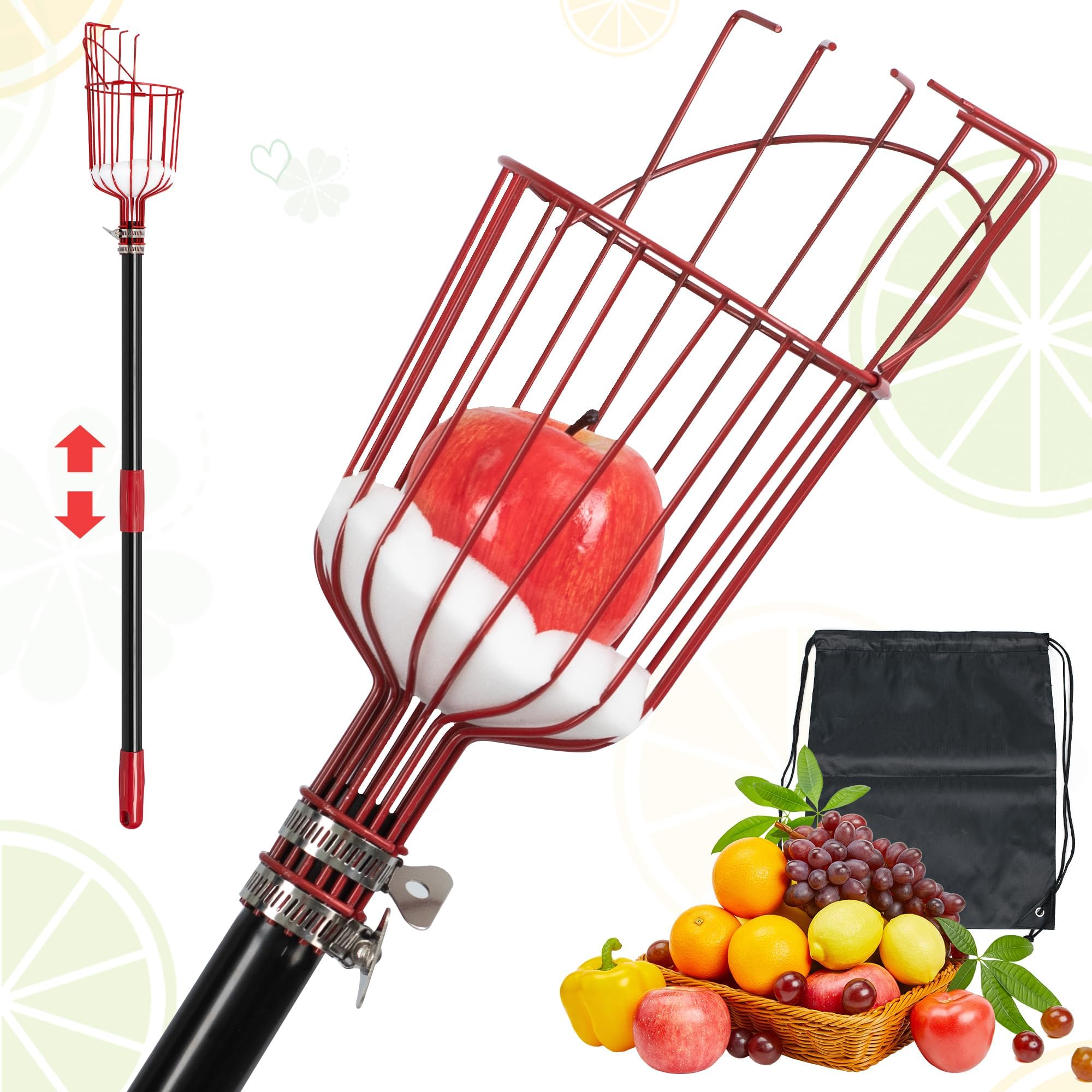Amazon.com : DonSail Fruit Picker Pole with Basket Telescoping ...