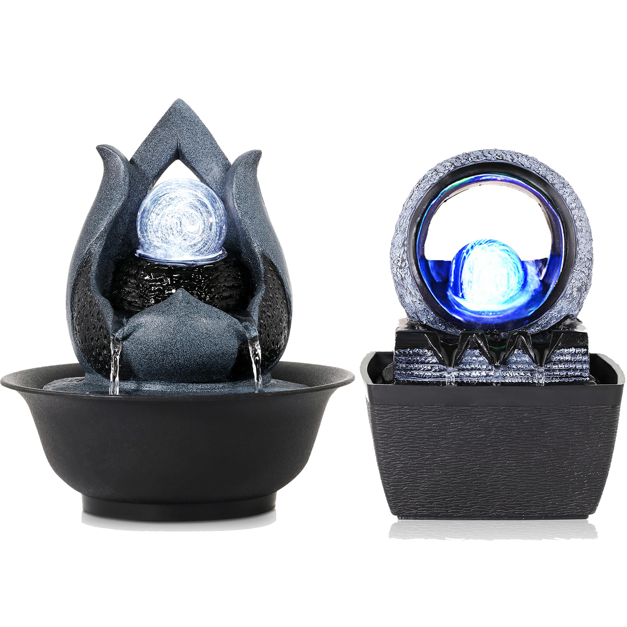 Amazon.com: WICHEMI Indoor Fountain Tabletop Fountain Waterfall ...