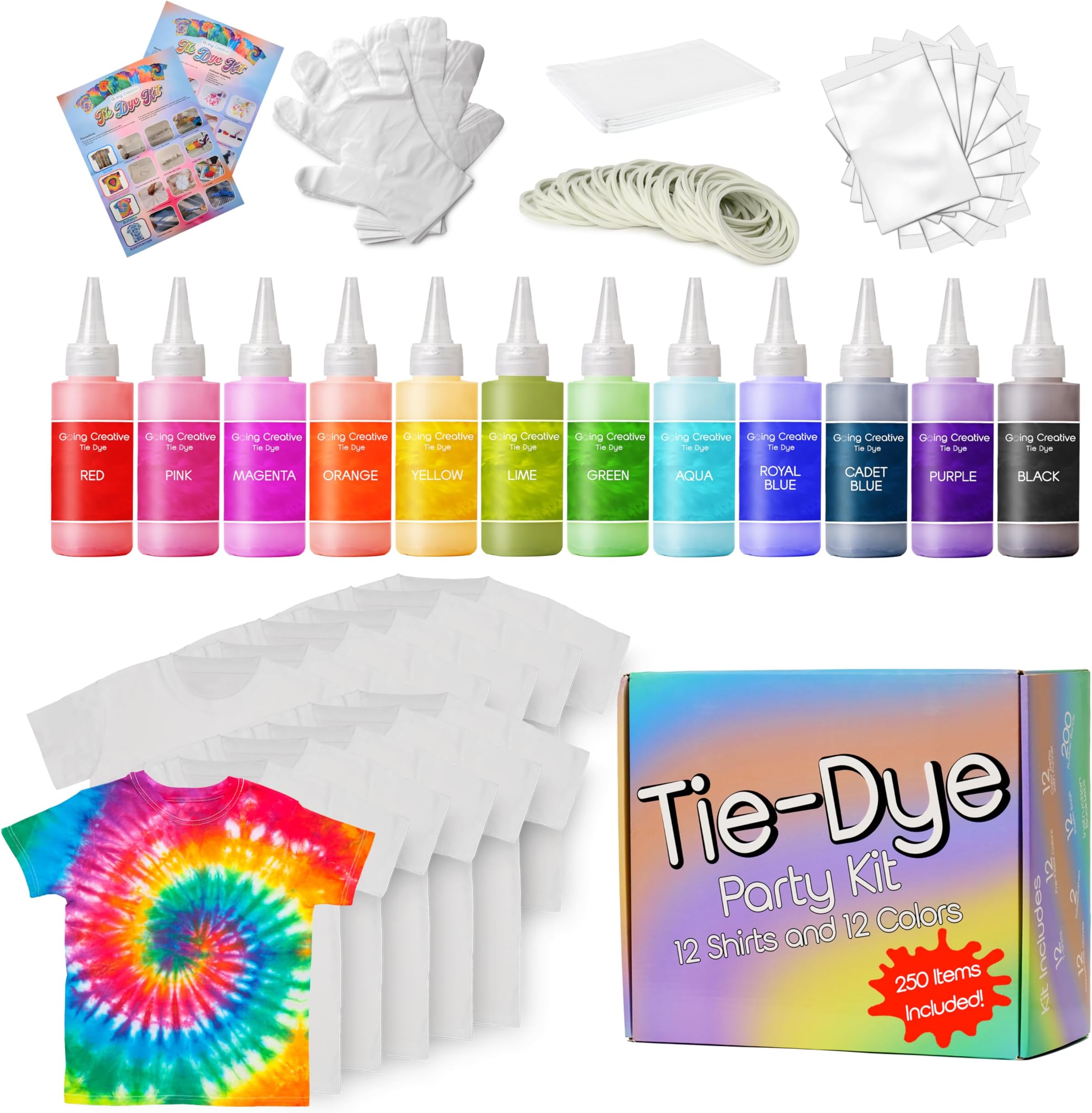 Amazon.com: Going Creative All-in-One Children’s Tie Dye Kit - Tie Dye ...