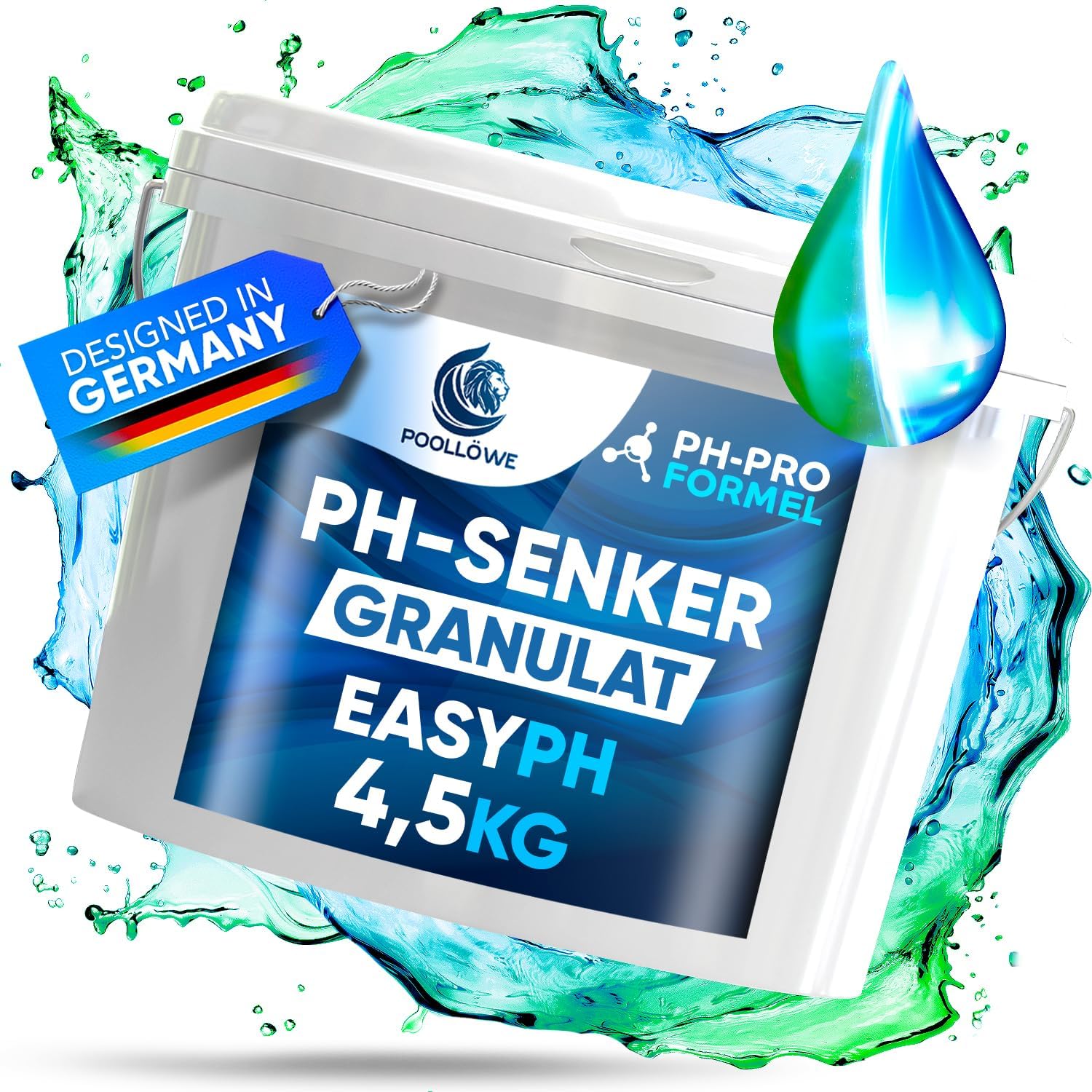 PoolLöwe® pH Minus flüssig 10L mit [ph-Pro Formel] | pH Senker Pool flüssig extra Sicher ...