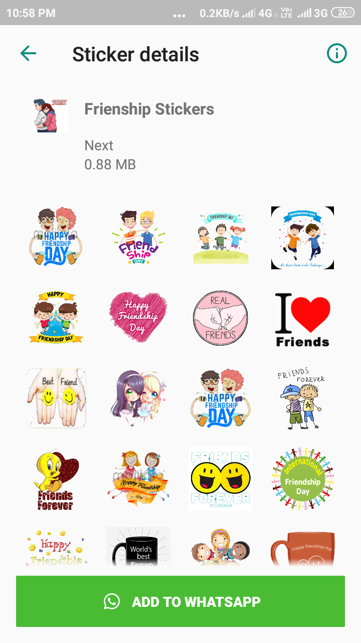 Friendship day stickers - App on Amazon Appstore