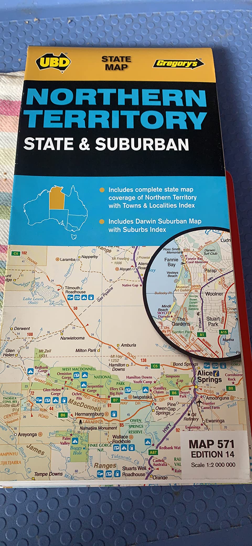 Northern Territory State & Suburban Map 571 14th ed - UBD Gregory's ...