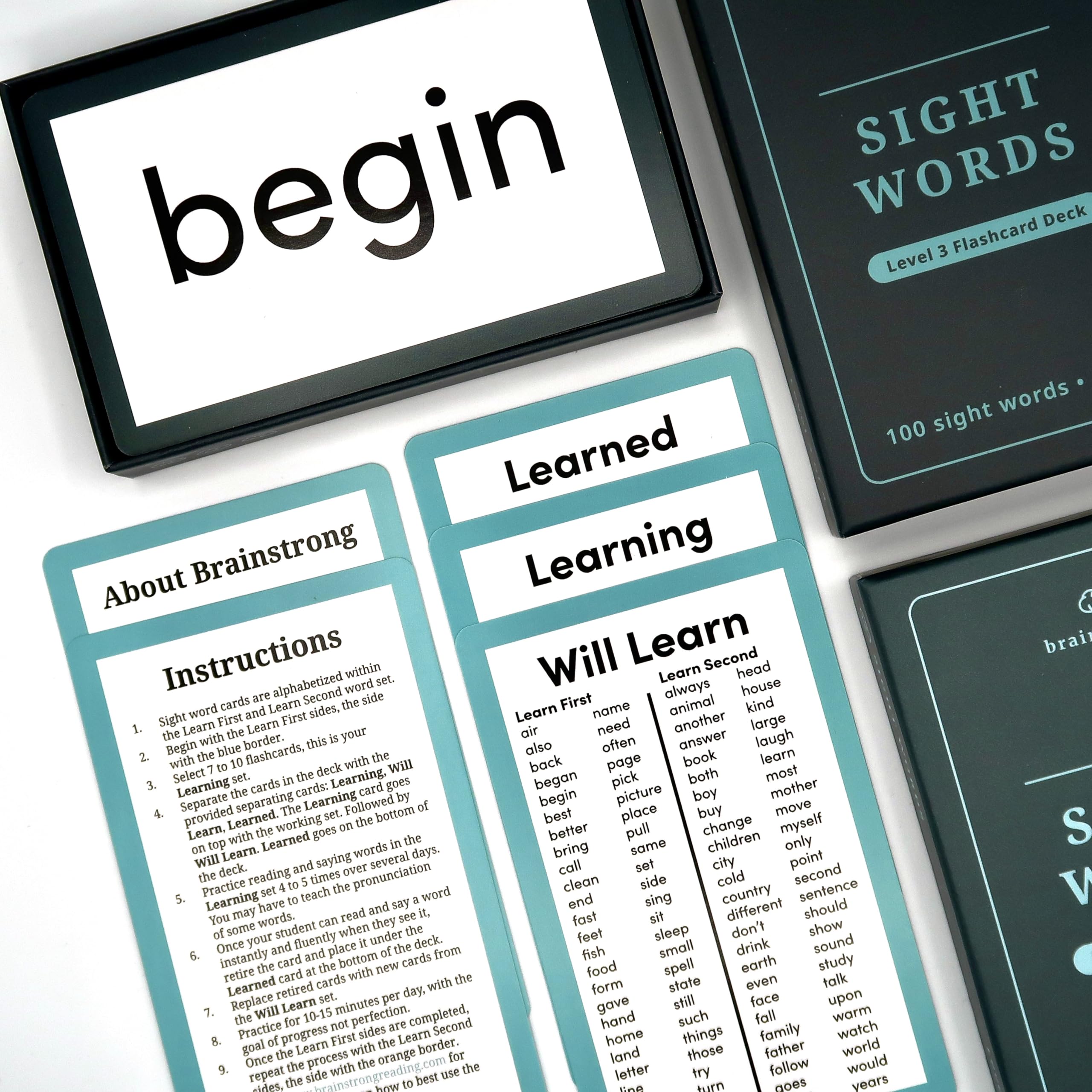 Snapklik.com : BRAINSTRONG 100 Sight Word Flash Cards - Level 3 ...