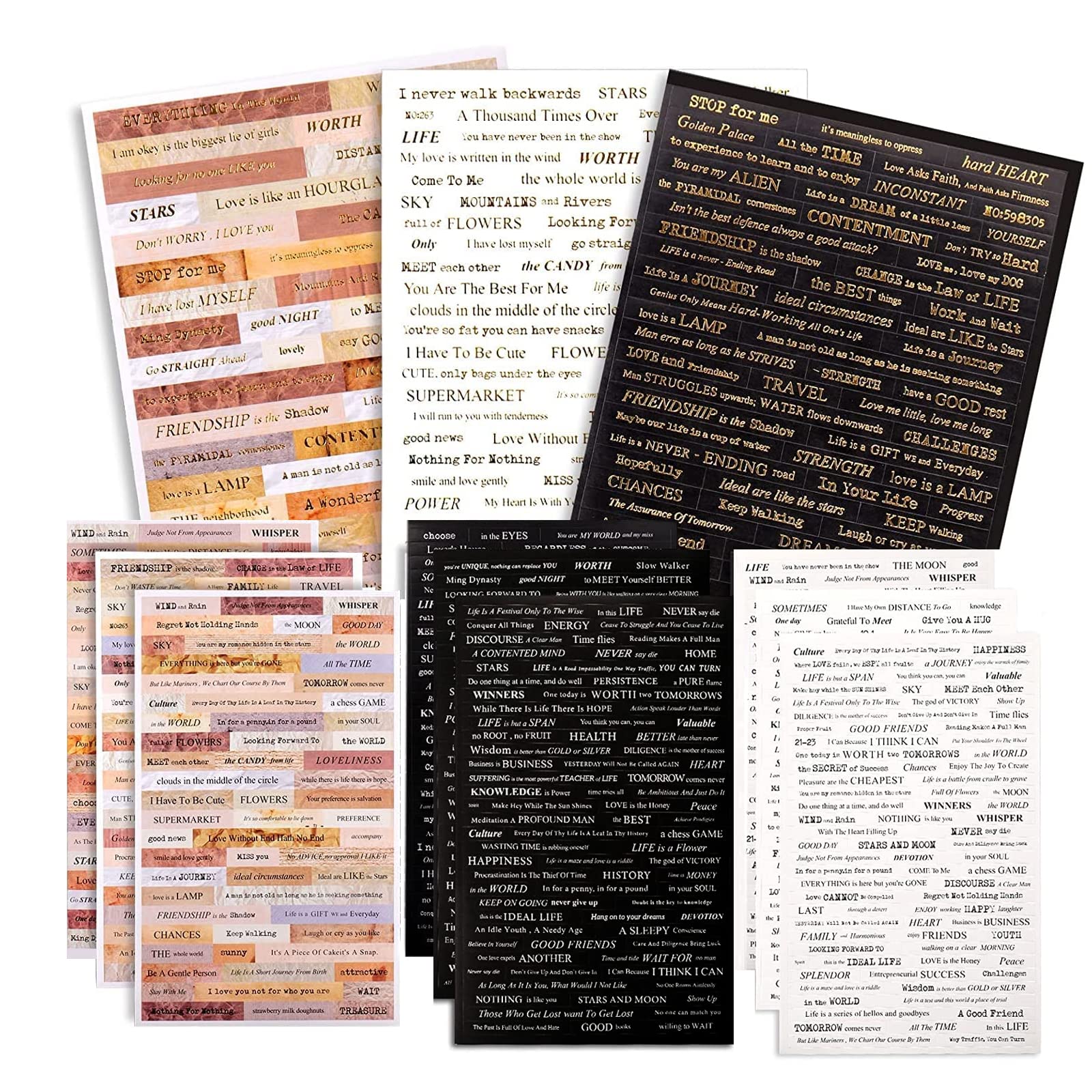 Small Talk Stickers, 12 Pieces Vintage Scrapbook Stickers Accessories ...