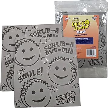 Scrub Daddy Damp Duster Towels (Two per Package) Dust Sponge for ...