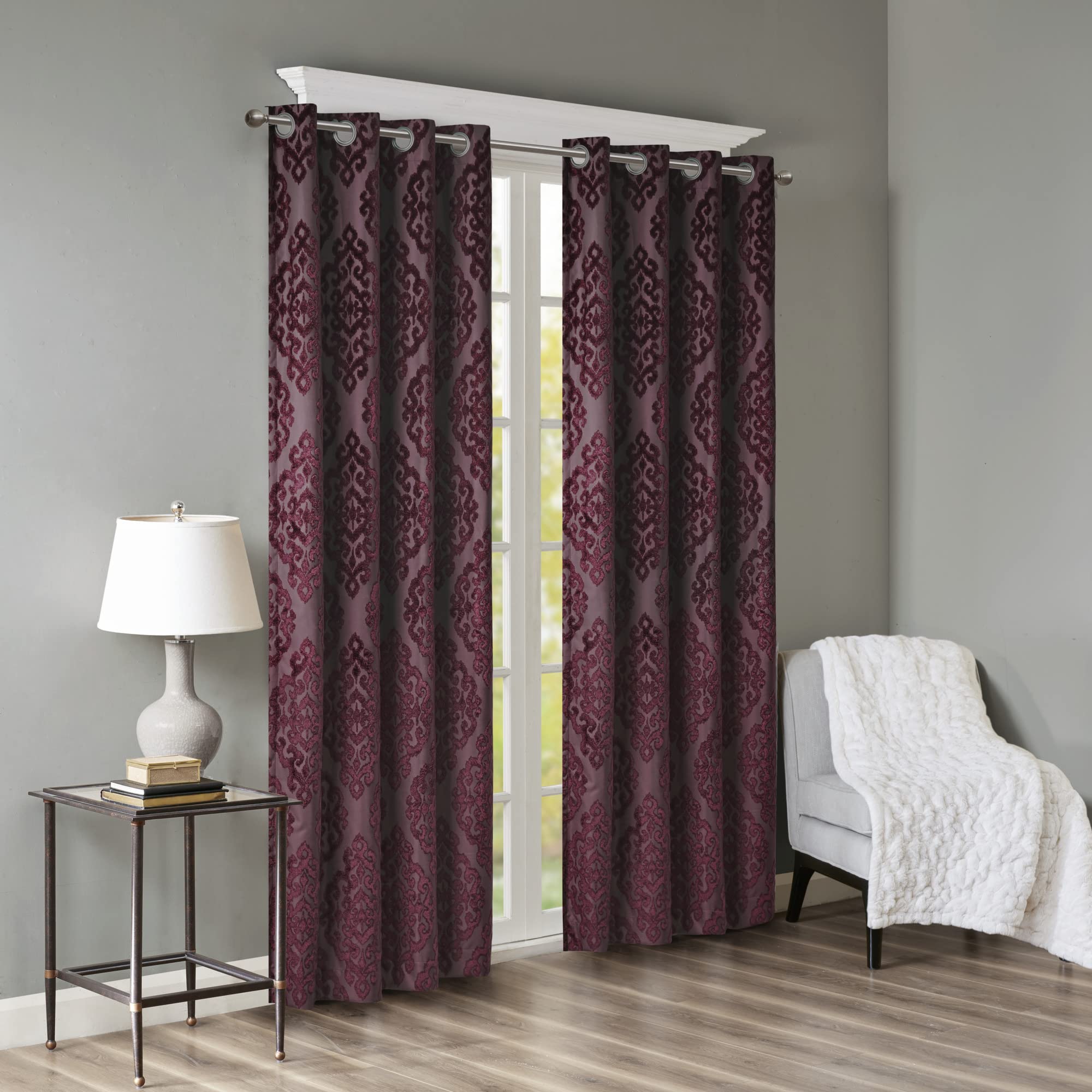 Buy Sun Smart Mirage 100% Total Blackout Single Window Curtain, Knitted ...