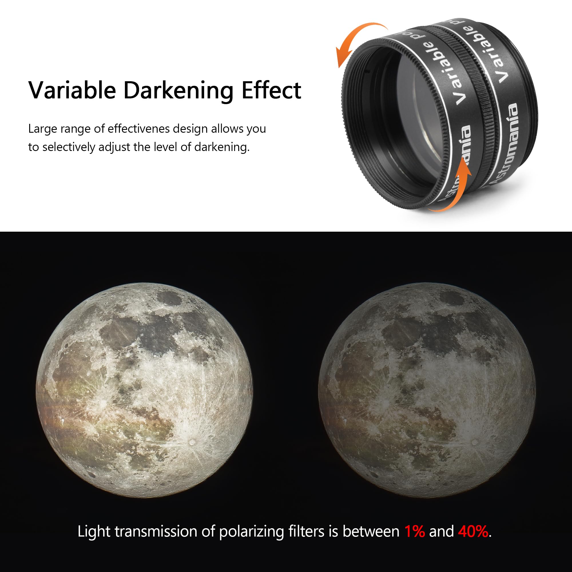 Snapklik.com : Astromania Telescope Filter, 1.25 Inch Variable Grey ...