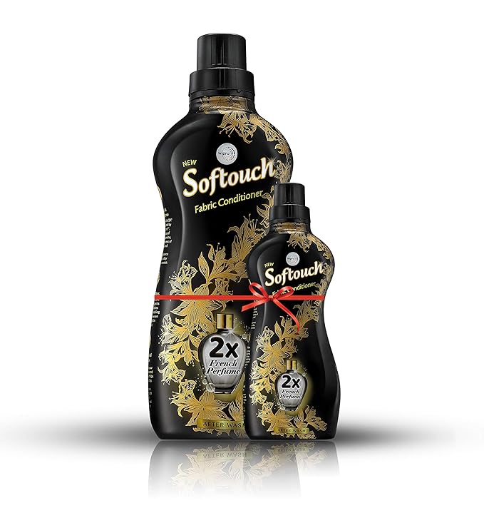 Softouch 2X French Perfume Fabric Conditioner by Wipro, 800ml + 200ml ...