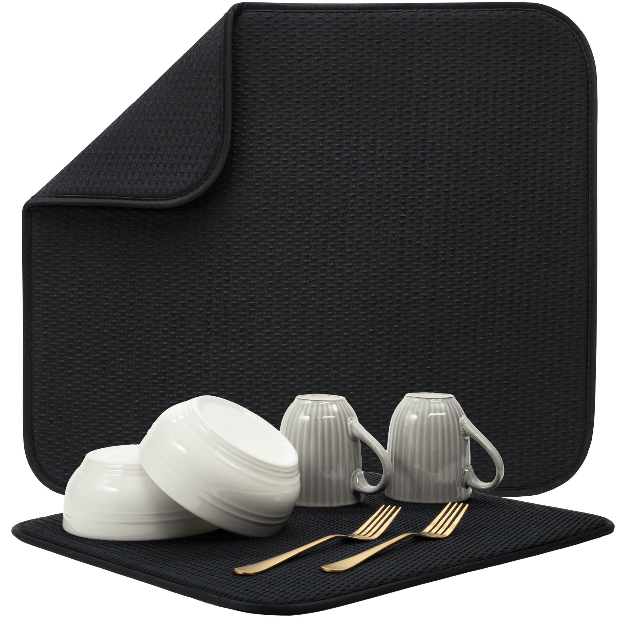 Amazon.com: S&T INC. Dish Drying Mat, Highly Absorbent Microfiber ...