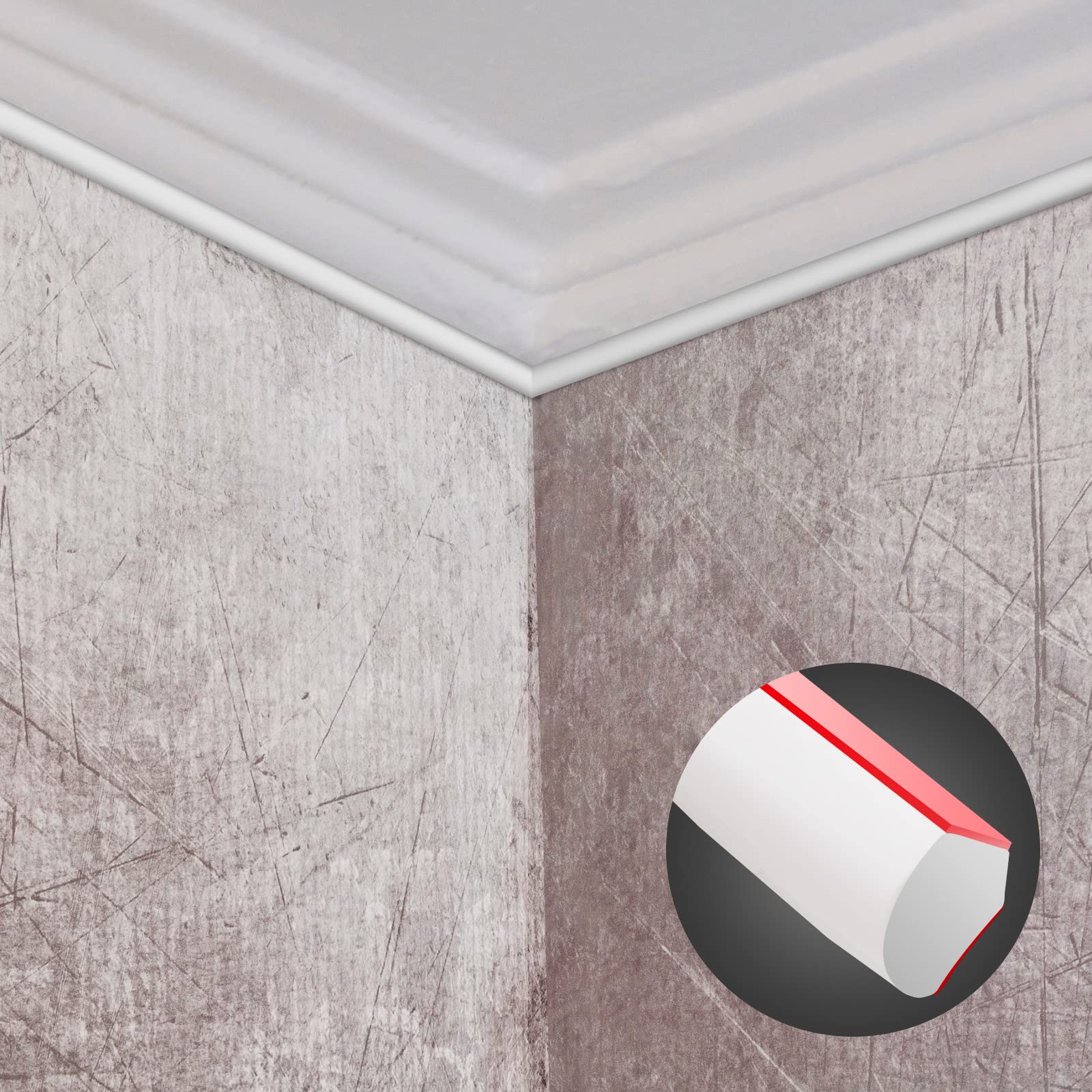 39 Inch Flexible Quarter Round Molding Self Adhesive Molding Trim ...