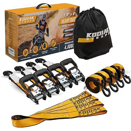 Amazon.com: Rocket Straps Ratchet Straps - Premium Heavy Duty Ratchet ...