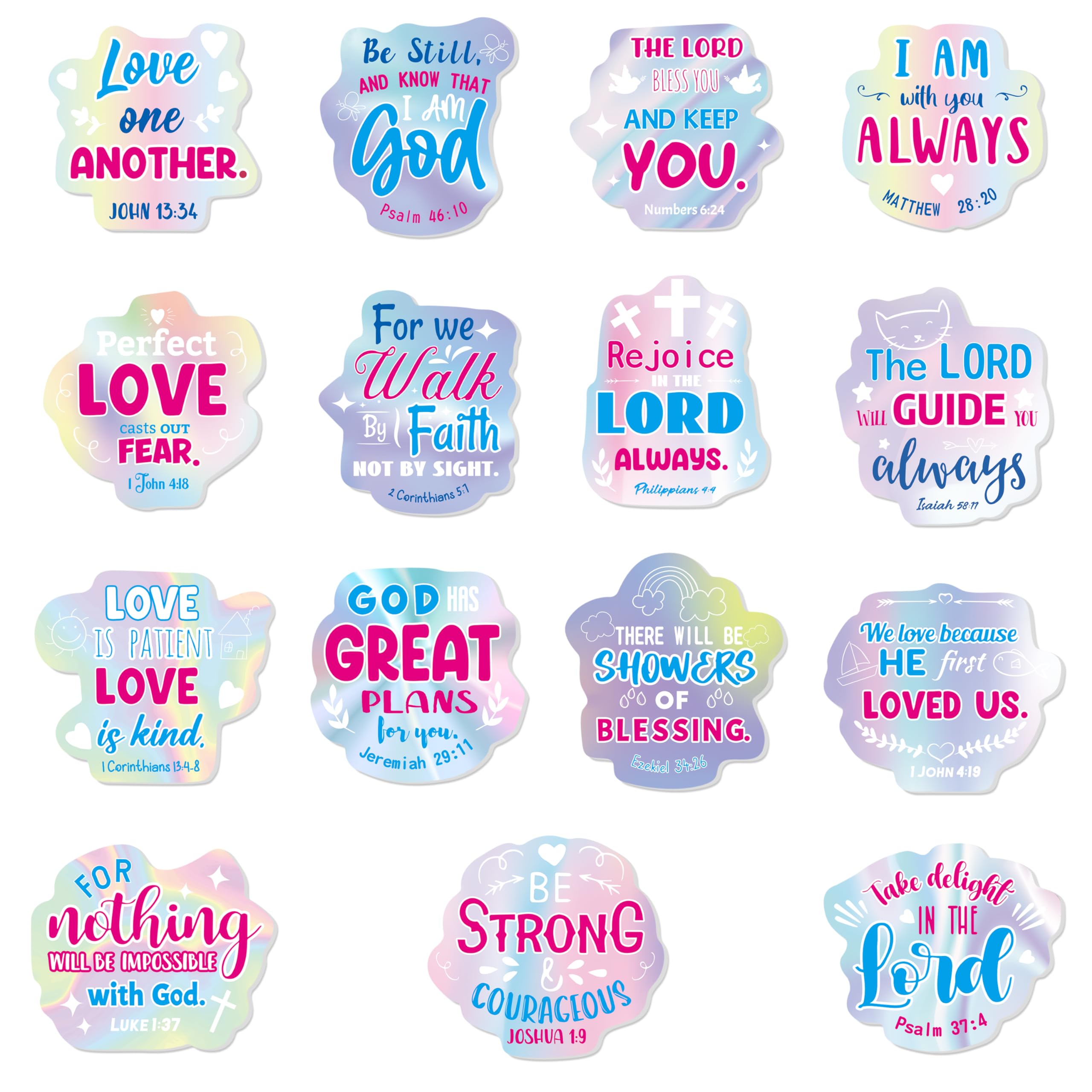 Amazon.com: Haooryx 300pcs Religious Cartoon Colorful Foam Stickers ...