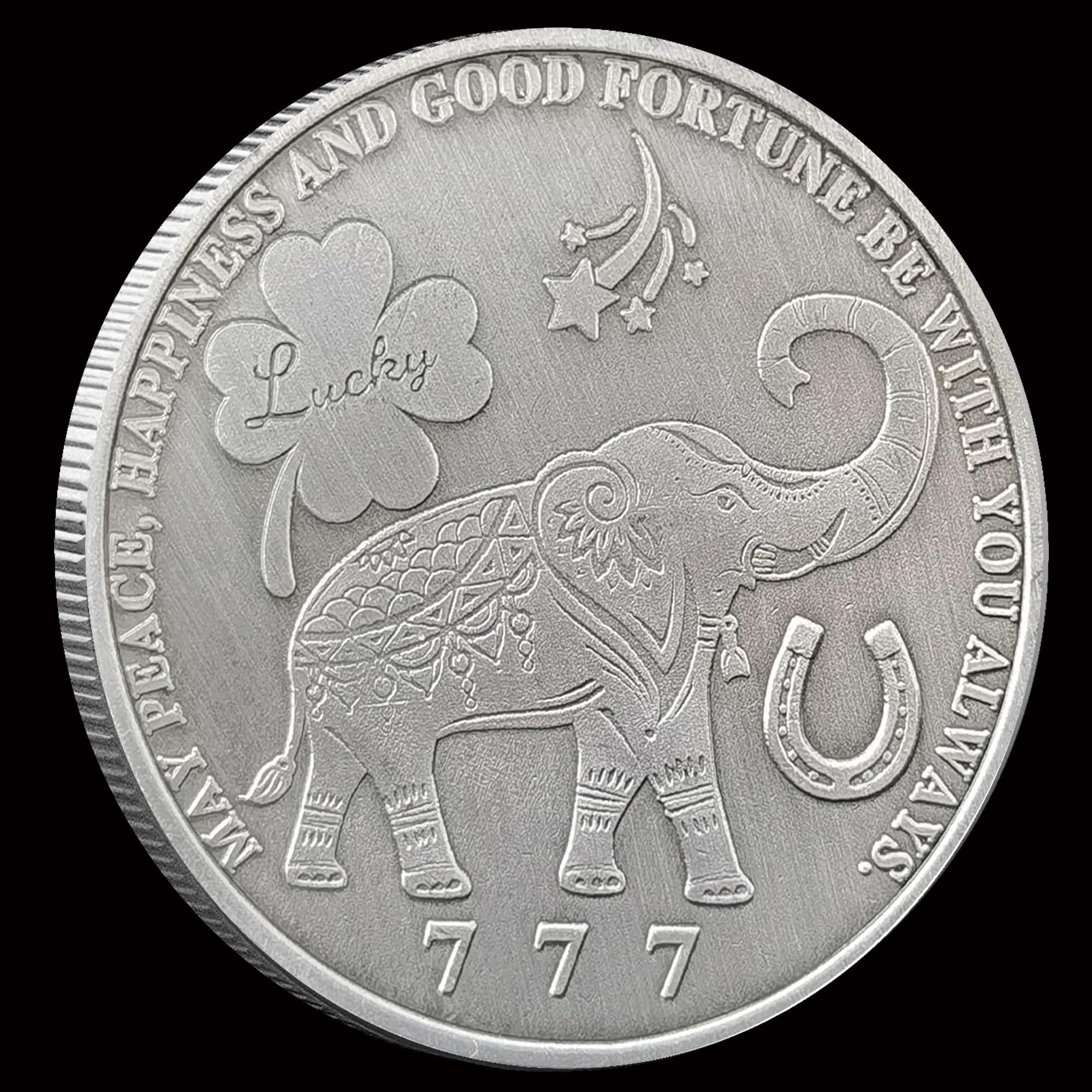 Amazon.com: Koi Fish Fortune Elements Antique Silver Lucky Coin ...