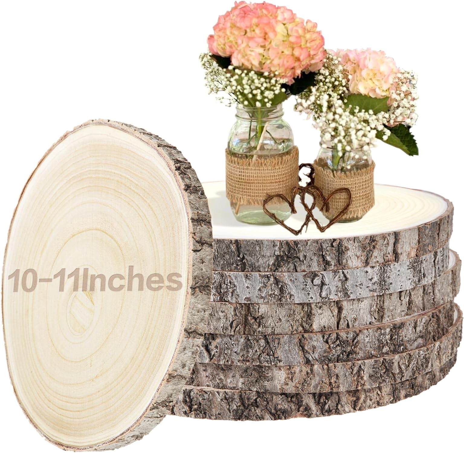 Amazon.com: Set of (10) 11-12 inch Wood Slices for centerpieces! Wood ...
