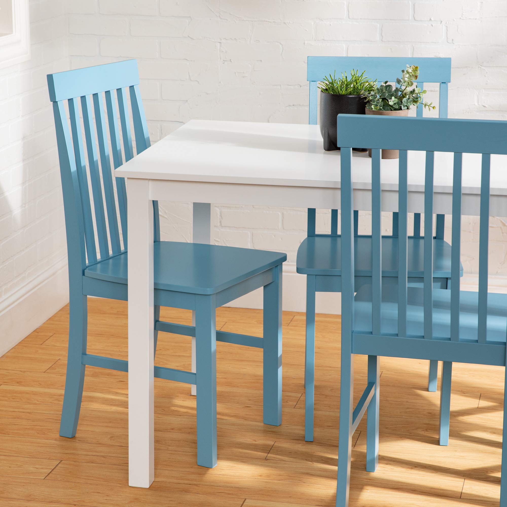 Walker Edison Modern Color Dining Room Table and Chair Set Small Space ...