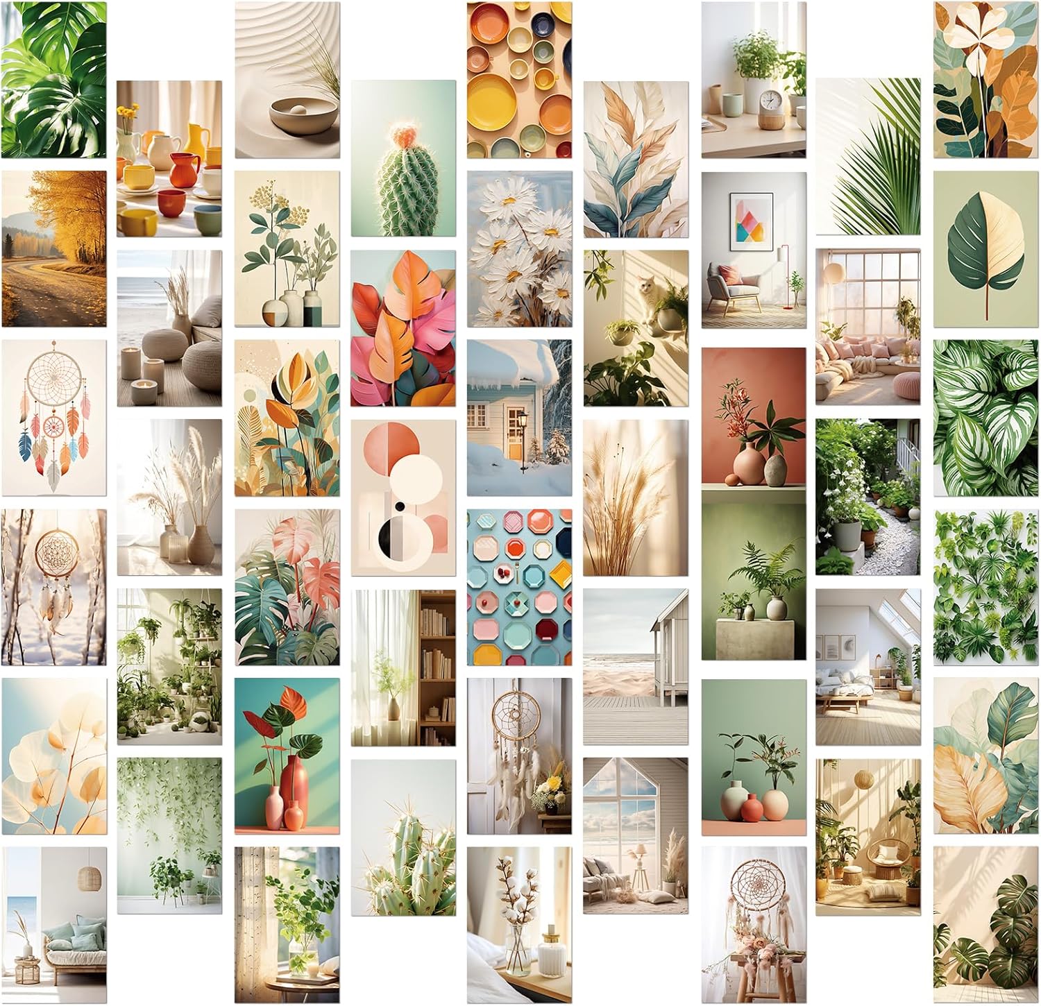 50 Pcs Nordic Style Postcards - Scenic Landscape Art Cards for Wall ...