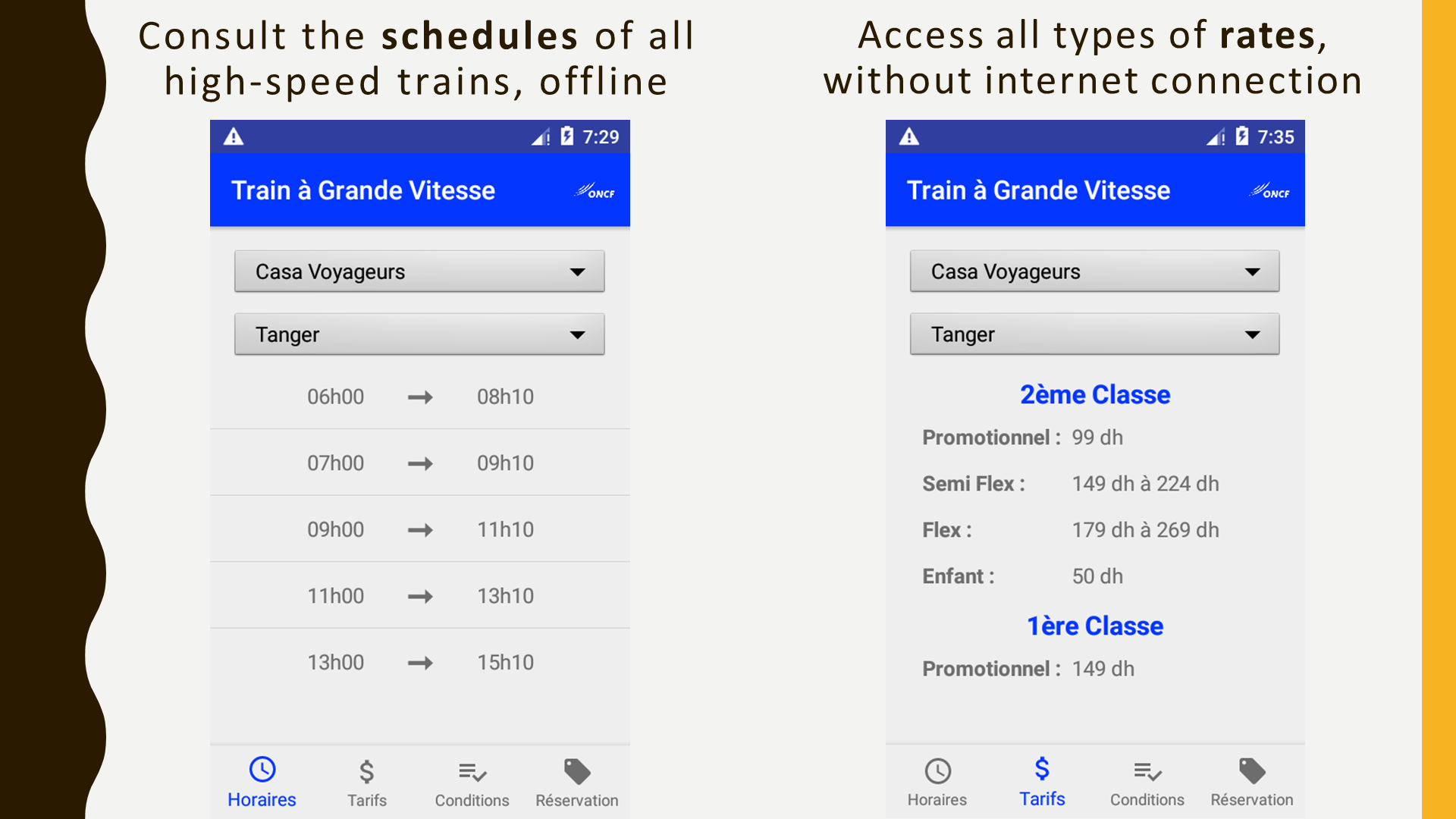 ONCF: TGV Morocco (schedules, prices, online booking...) - App on ...