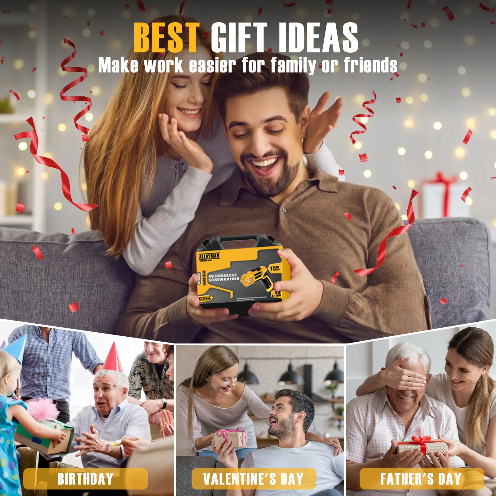 Snapklik.com : 4V Electric Screwdriver Kit, 6 Bits Slide-action Changer ...