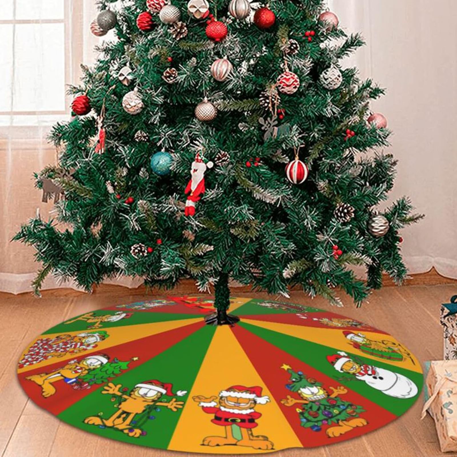 Amazon.com: 30 Inch Cat Christmas Tree Skirt - Soft and Cozy Farmhouse ...