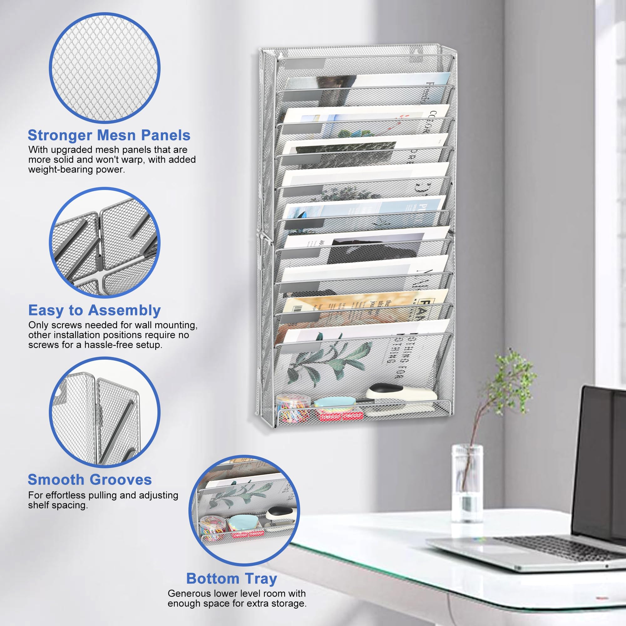 Snapklik.com : EasyPAG Mesh Wall File Holder Assemble Office Hanging ...