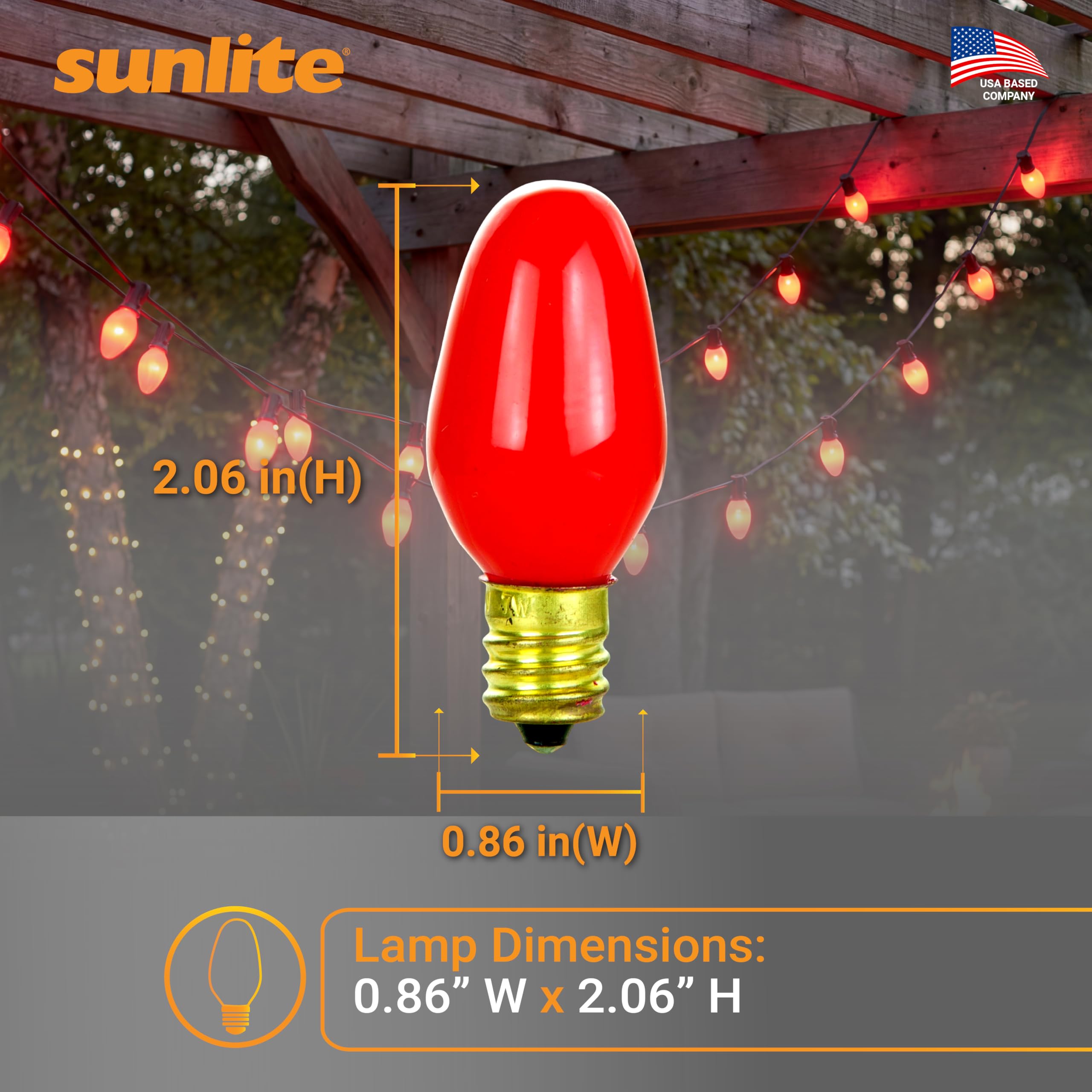 Snapklik.com : 01058 7C7 Incandescent Bulb, 7 Watt, Candelabra E12 Base ...