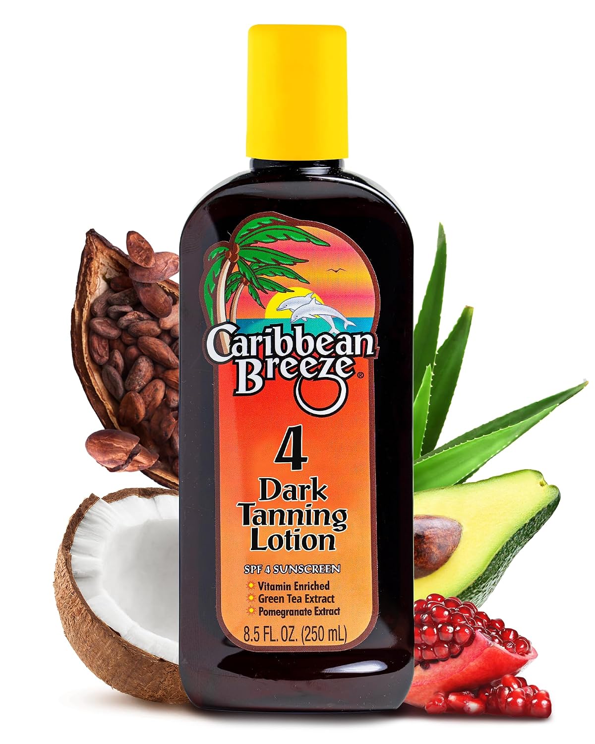 Amazon.com : Caribbean Breeze Dark Tanning Lotion for Outdoor Sun, SPF ...