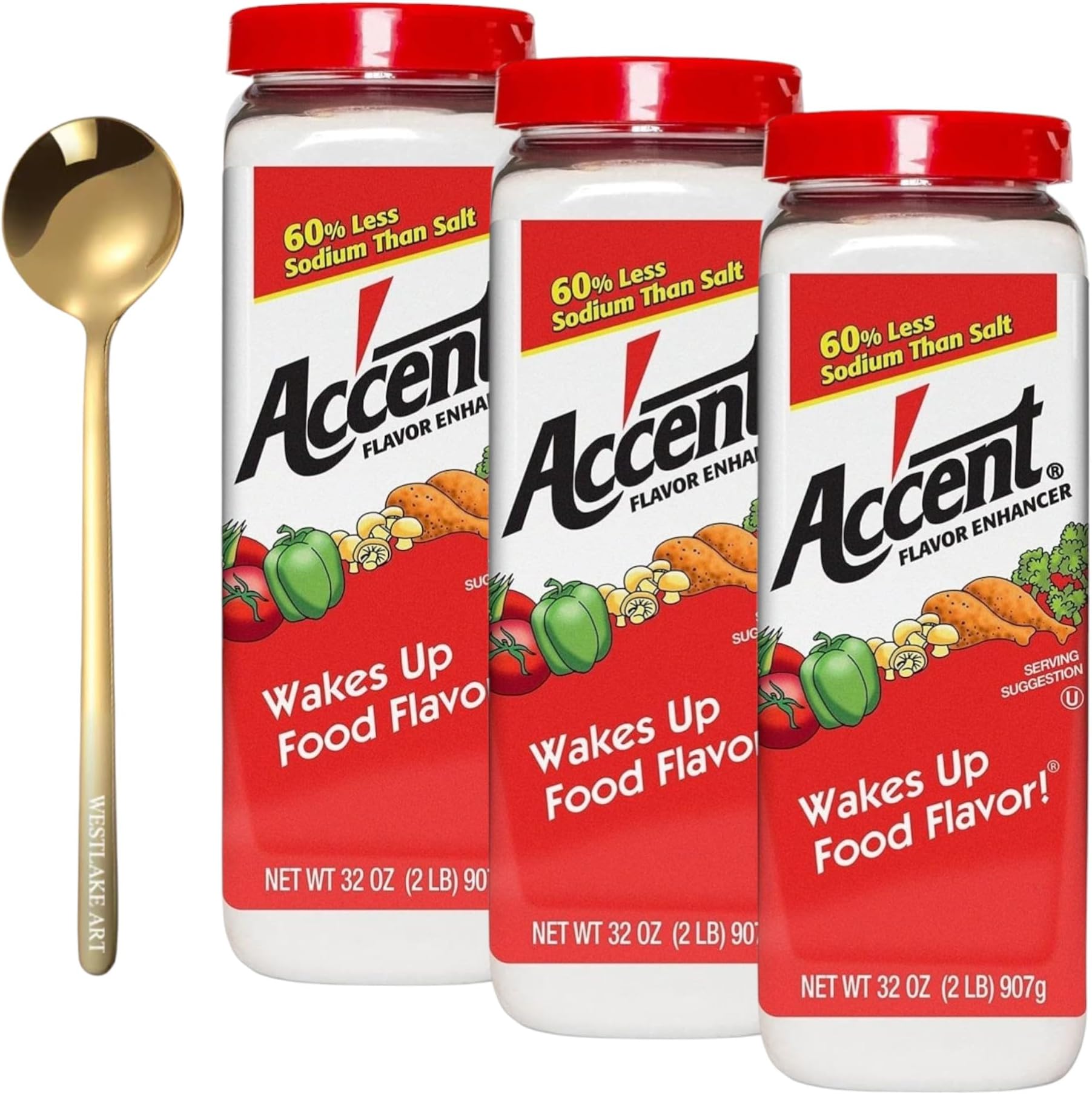 Amazon.com : Accent Flavor Enhancer - 2 lb. canister : Natural ...