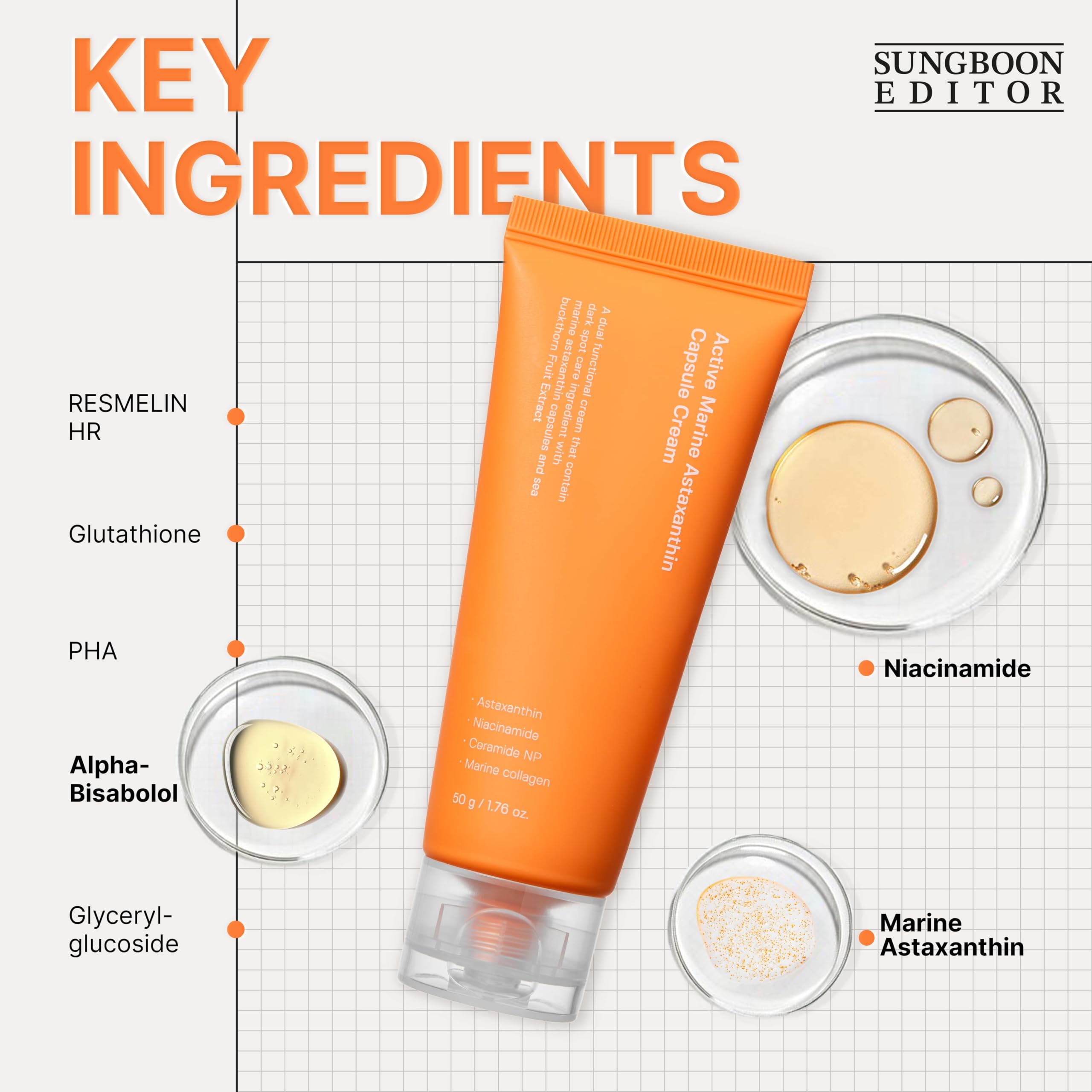 Snapklik.com : SUNGBOON EDITOR Active Marine Astaxanthin Capsule Cream ...