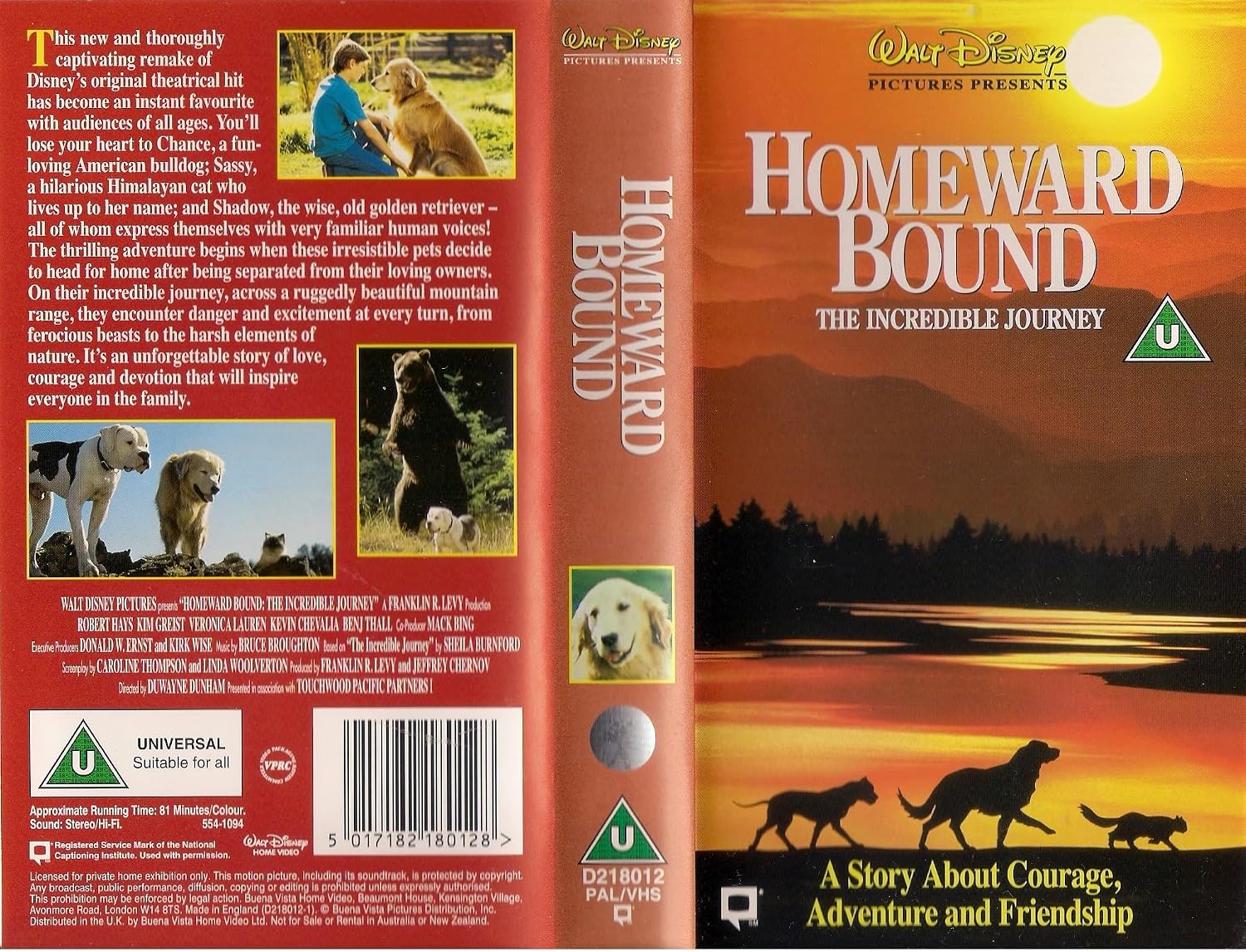 Homeward Bound - The Incredible Journey [VHS]: Amazon.co.uk: DVD & Blu-ray