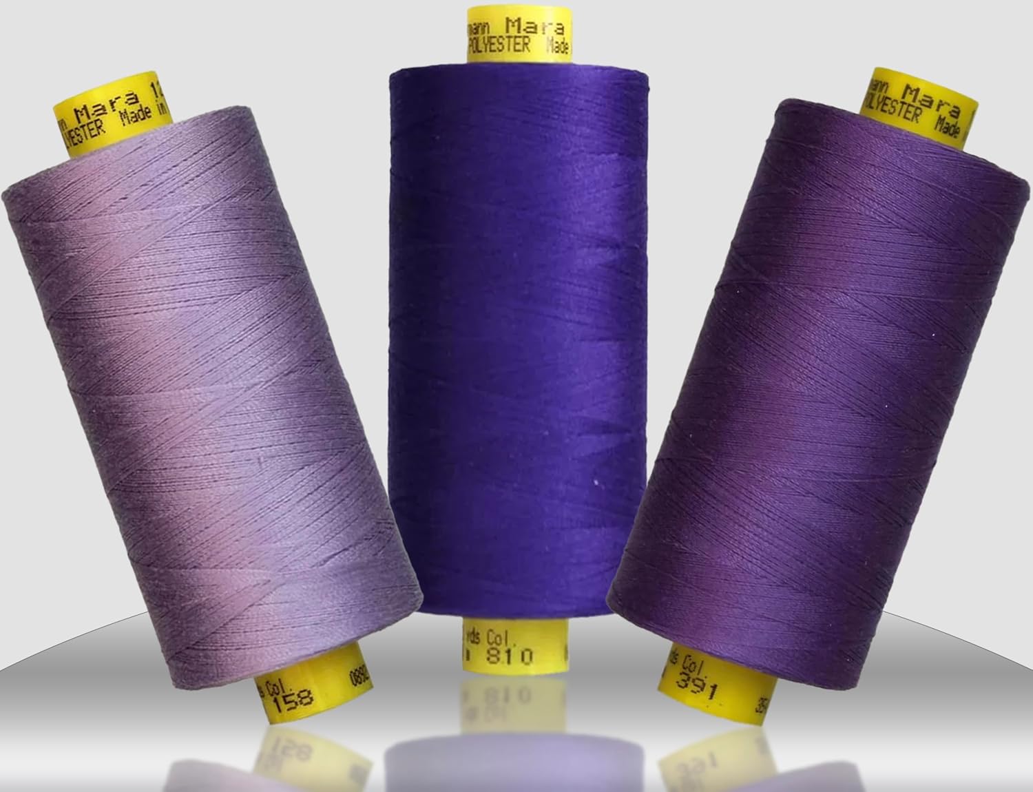 Gütermann Mara 120 Set of 3 Purple Mix Sewing Thread - 1000mtr/1093yd ...