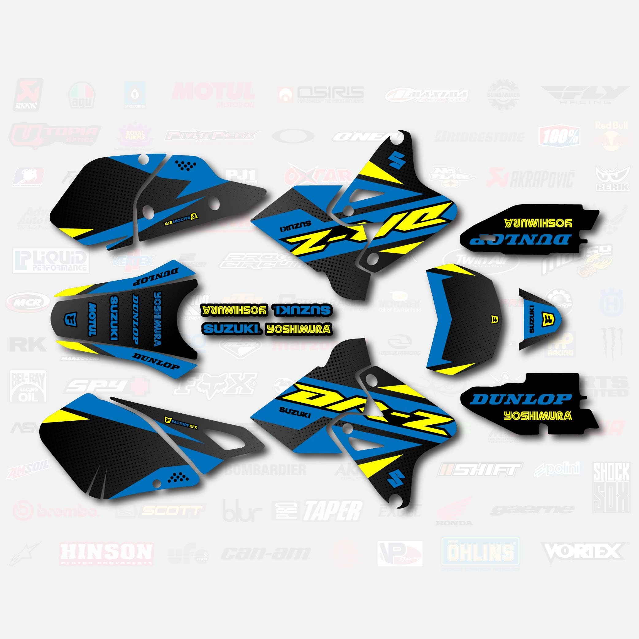 Amazon.com: Bk Yellow Red Rise Racing Graphics Kit fits Suzuki Drz400 ...
