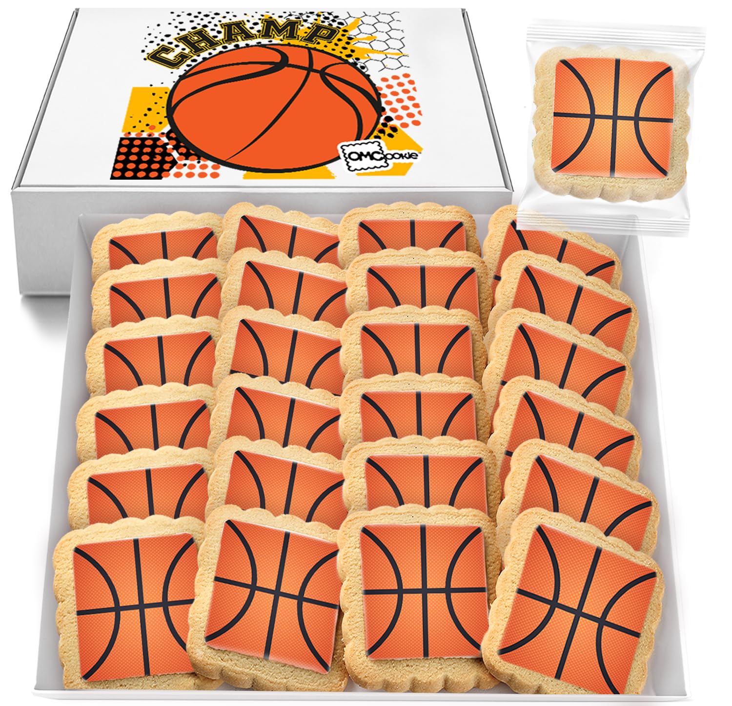 Amazon.com: Basketball Cookies Individually Wrapped Party Favors 24 ...