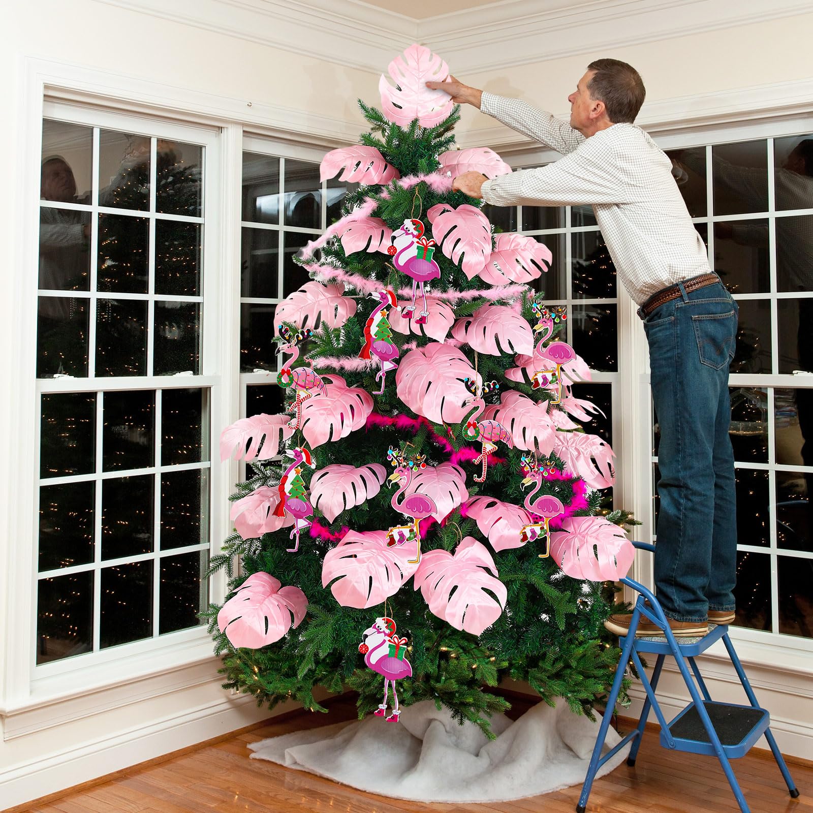 Flamingo Christmas Tree Flamingo Christmas Tree' Poster, Picture,