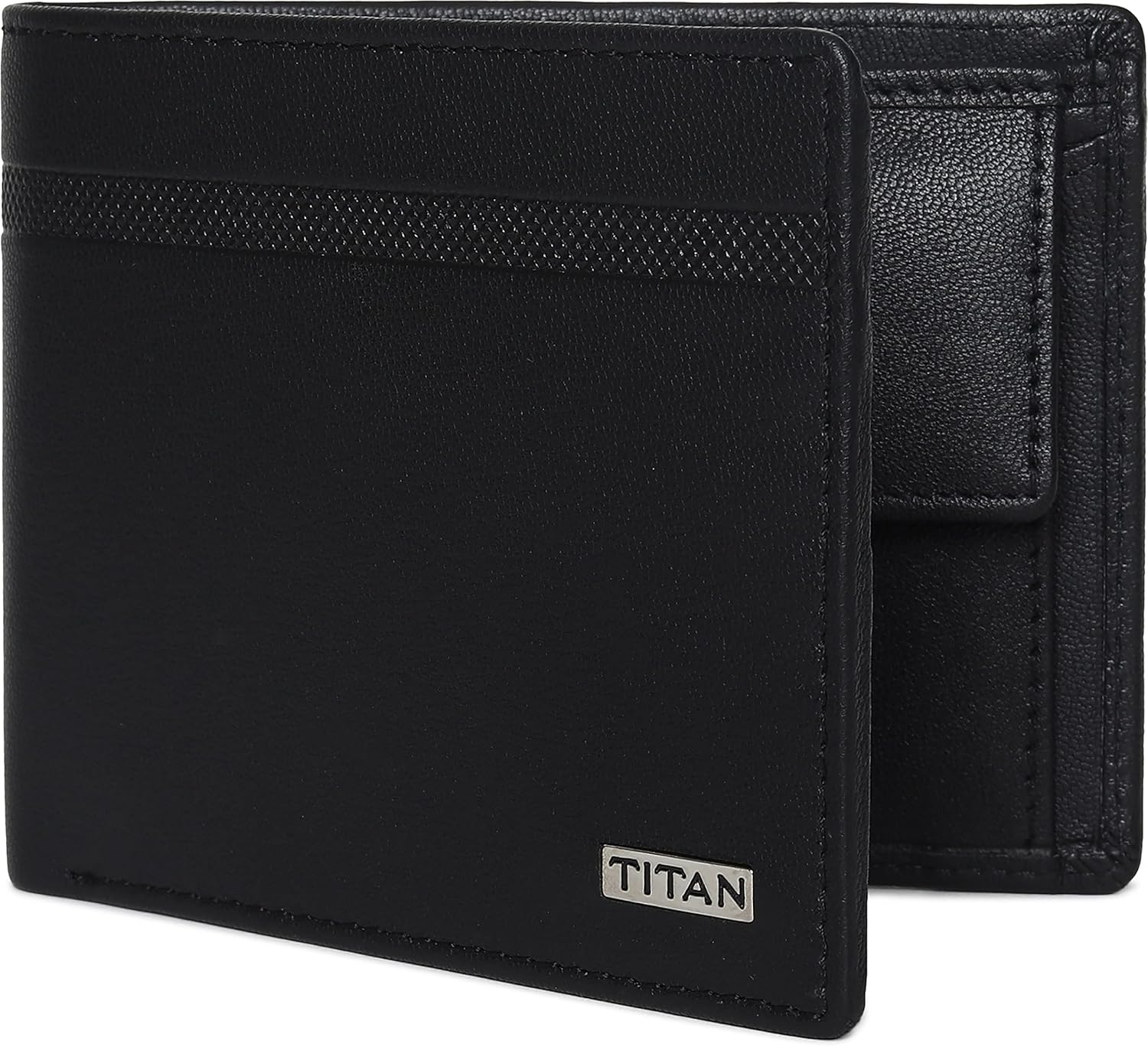 Buy Titan Men's Geniune Leather Bifold Rfid Wallets For Guys With Coin ...
