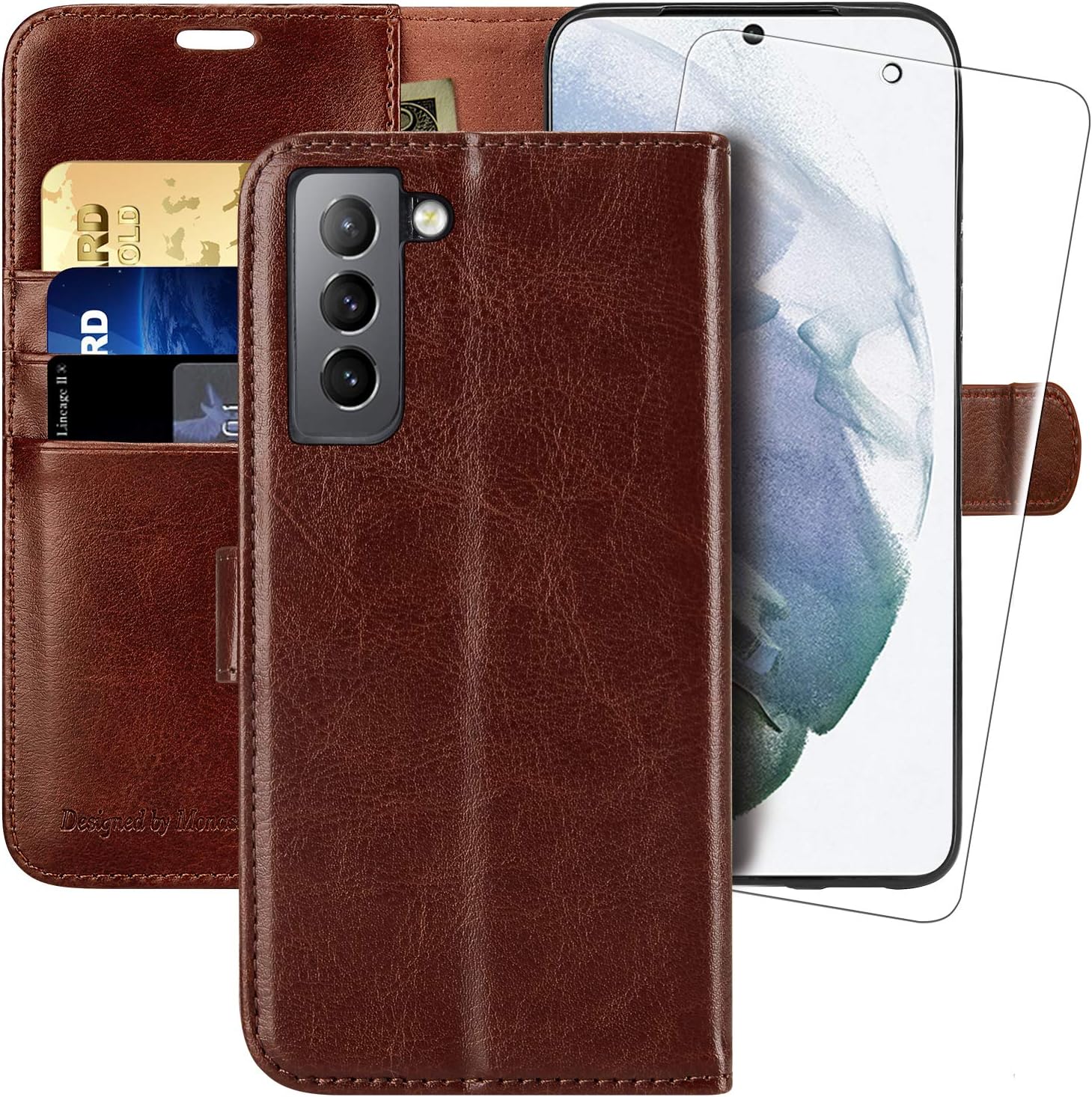 Amazon.com: Jasonyu Flip Wallet Case for Samsung Galaxy S22 Plus ...