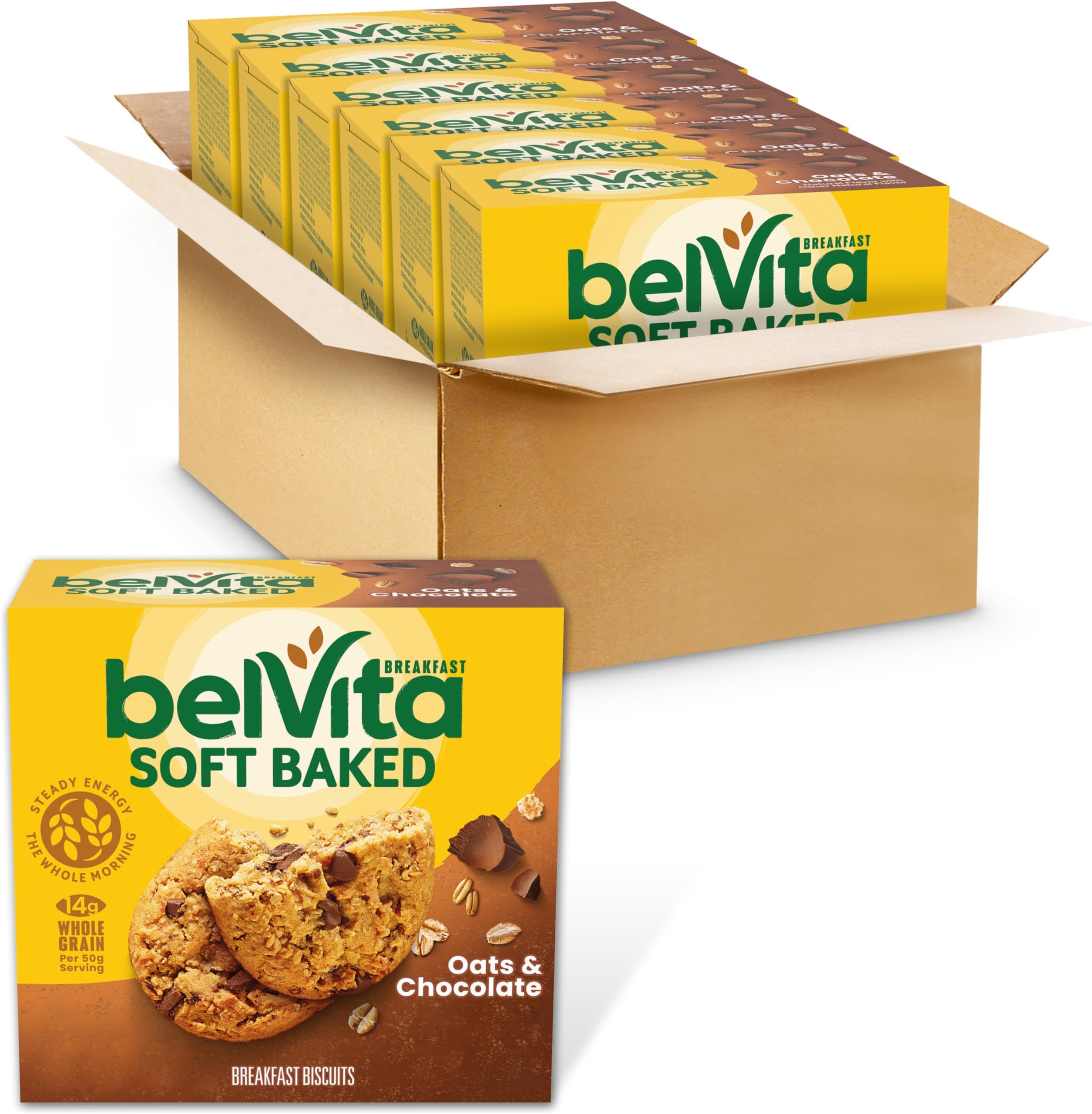 Amazon.com: belVita Chocolate Breakfast Biscuits, 30 Total Packs, 5 ...