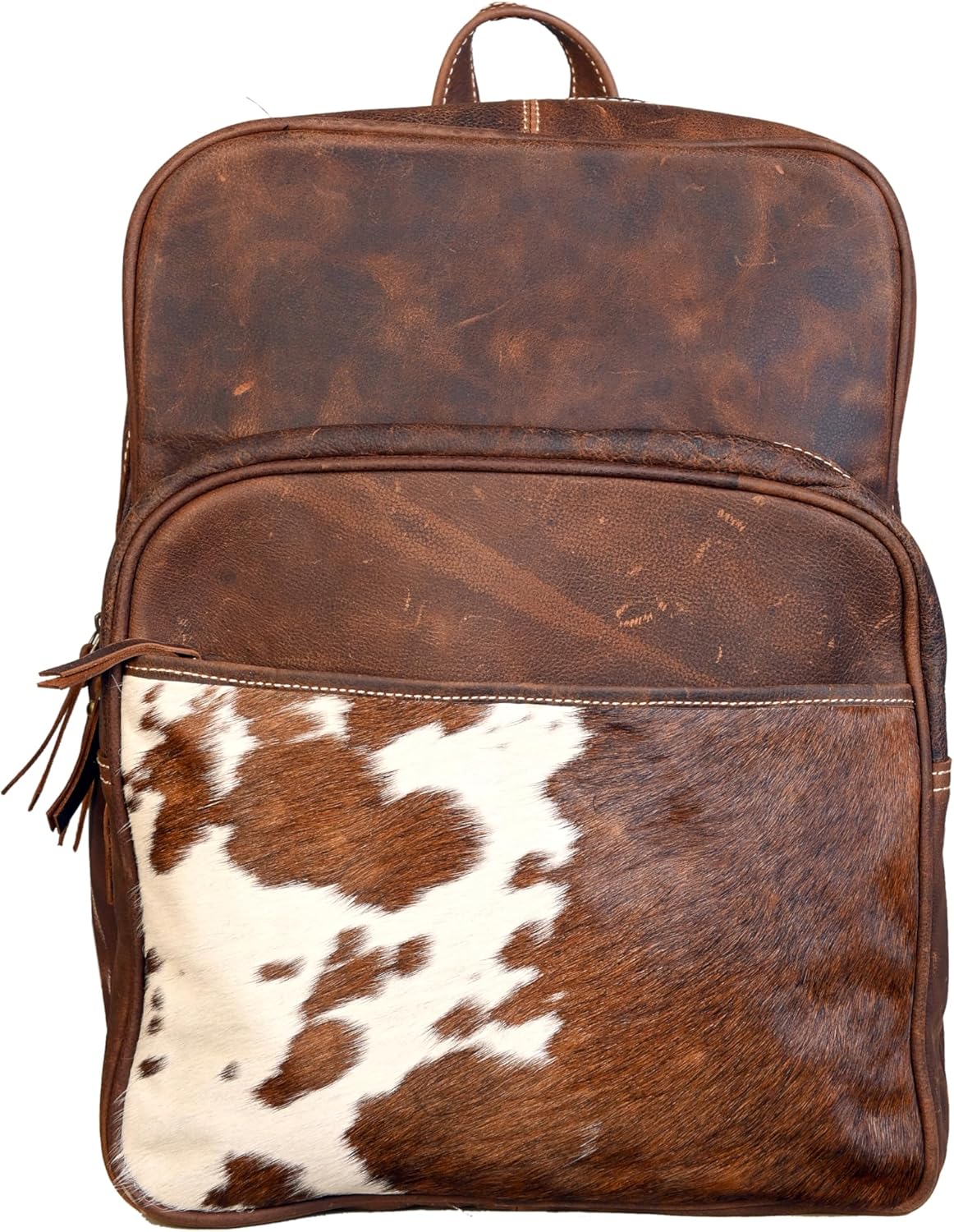 Amazon.com: YUHIB Cowhide Leather Backpack for Men & Women 15 Inches ...