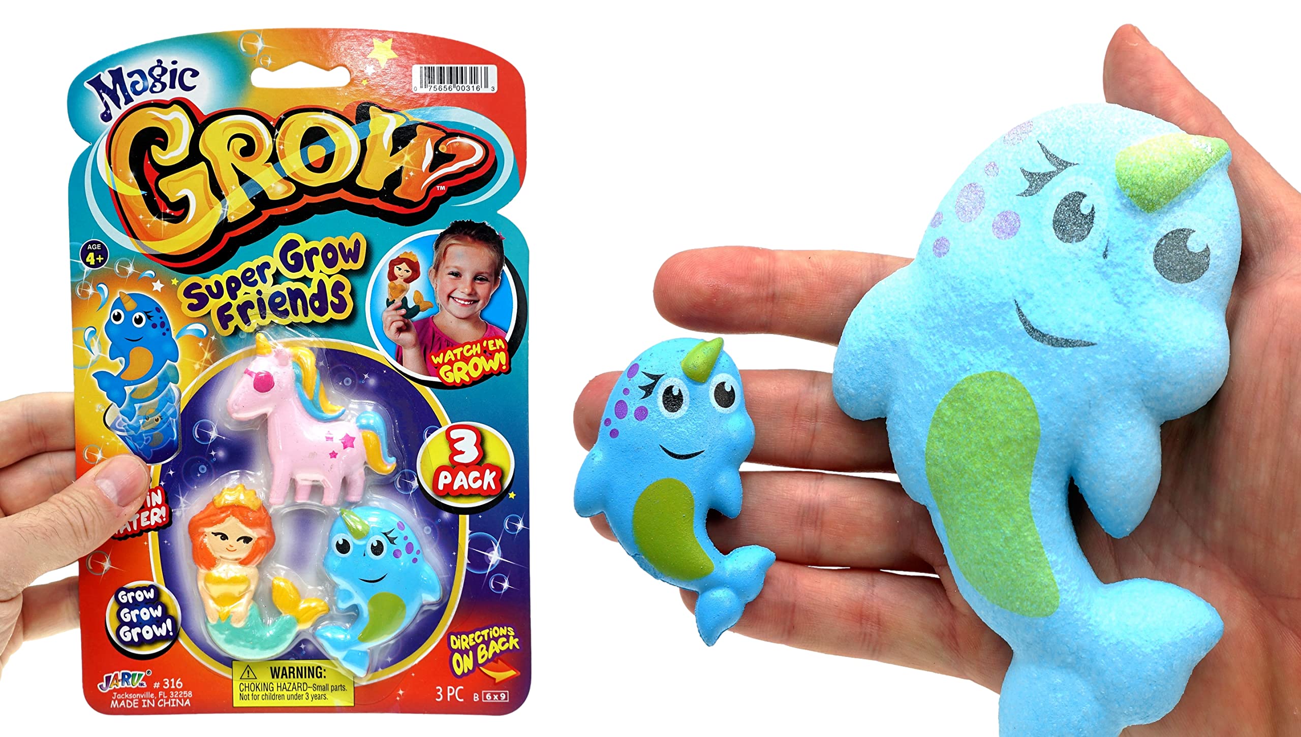 Mermaid Toys That Grow In Water WHITE POPCORN Amazing Magic Capsule