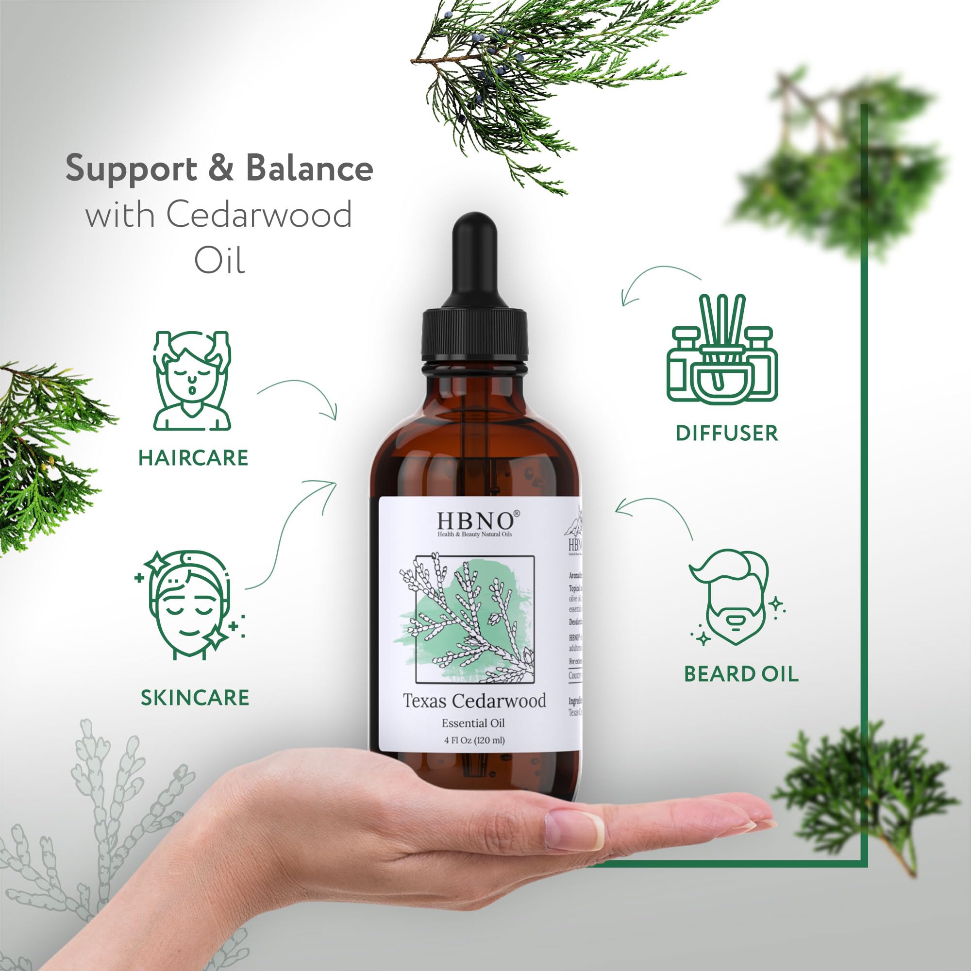 Snapklik.com : HBNO Cedarwood Essential Oil