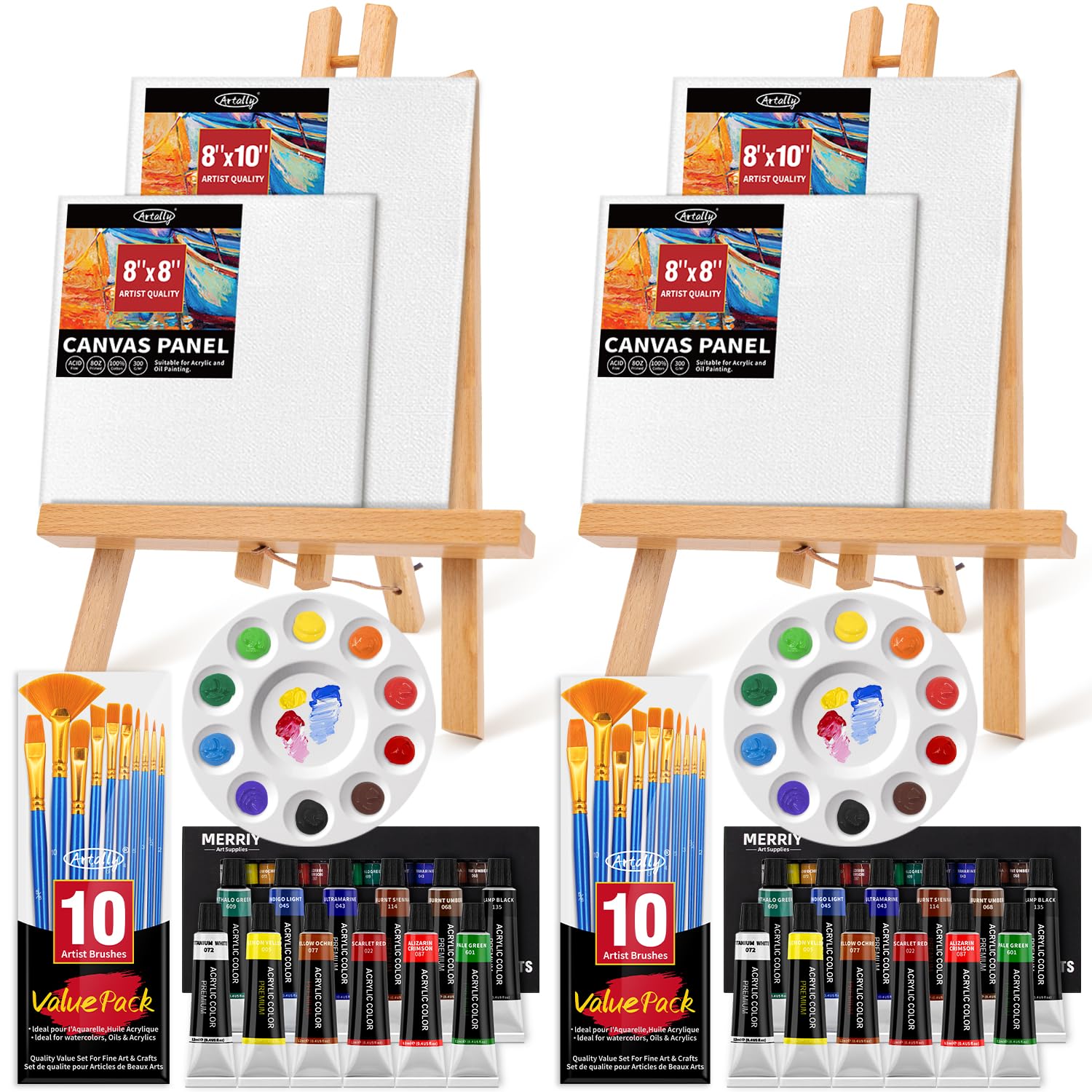Amazon.com: Acrylic Paint Set for Kids & Adults,52Pcs Painting Supplies ...