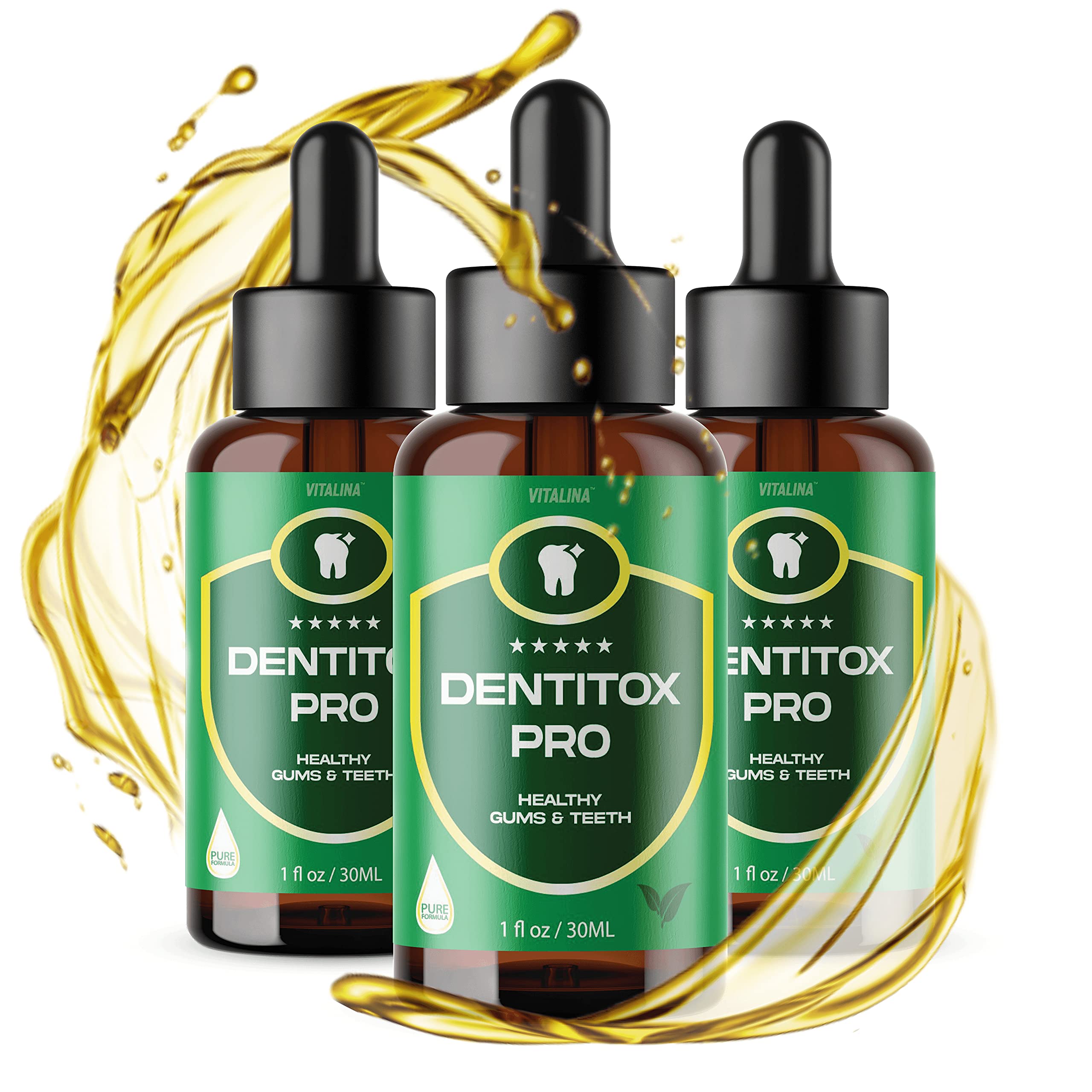 Buy (3 Pack) Official Dentitox Pro Original Formula, Gum and Teeth ...