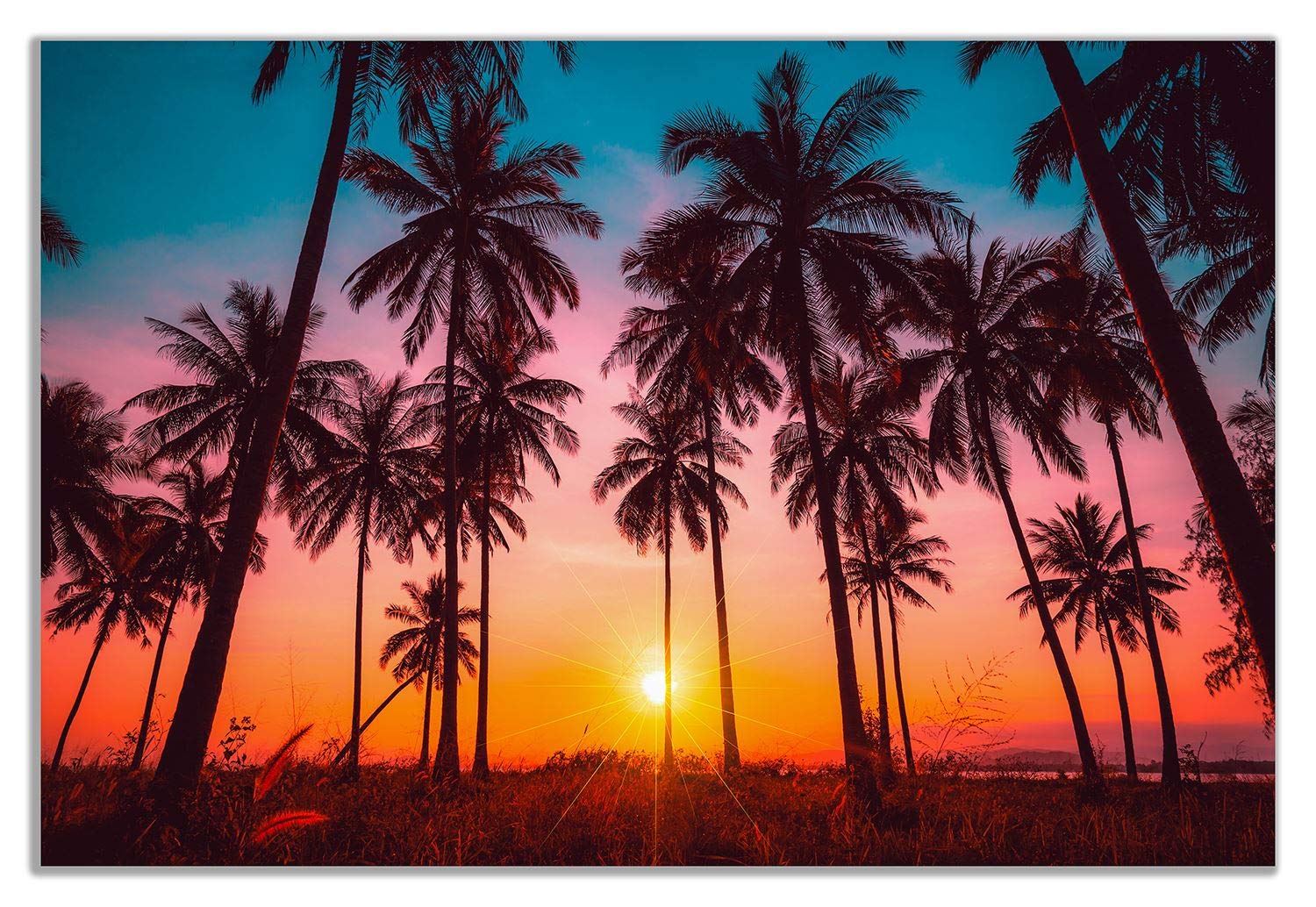 Coconut Trees Beach Painting