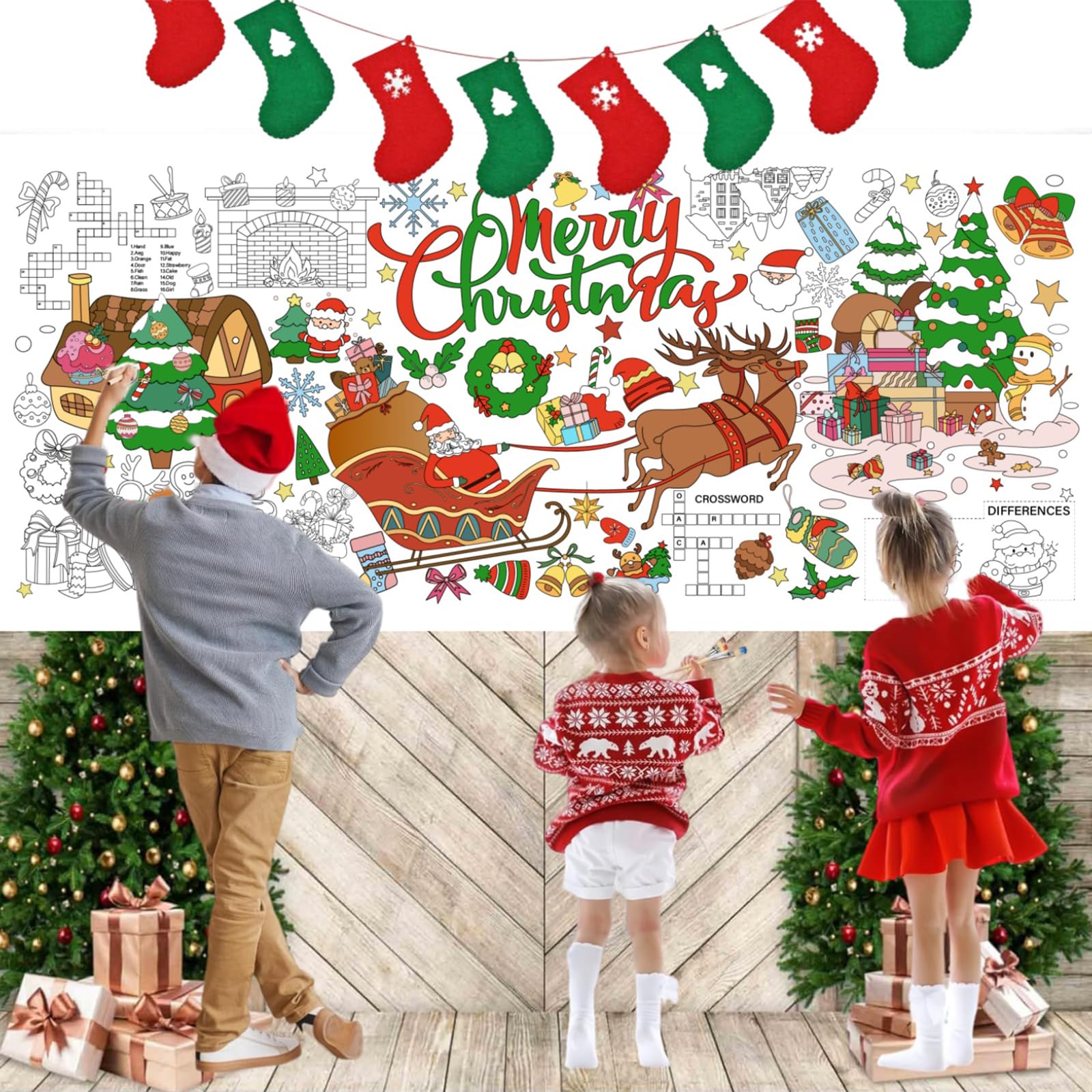 Christmas Colouring Poster Christmas Coloring Poster For Kids ...