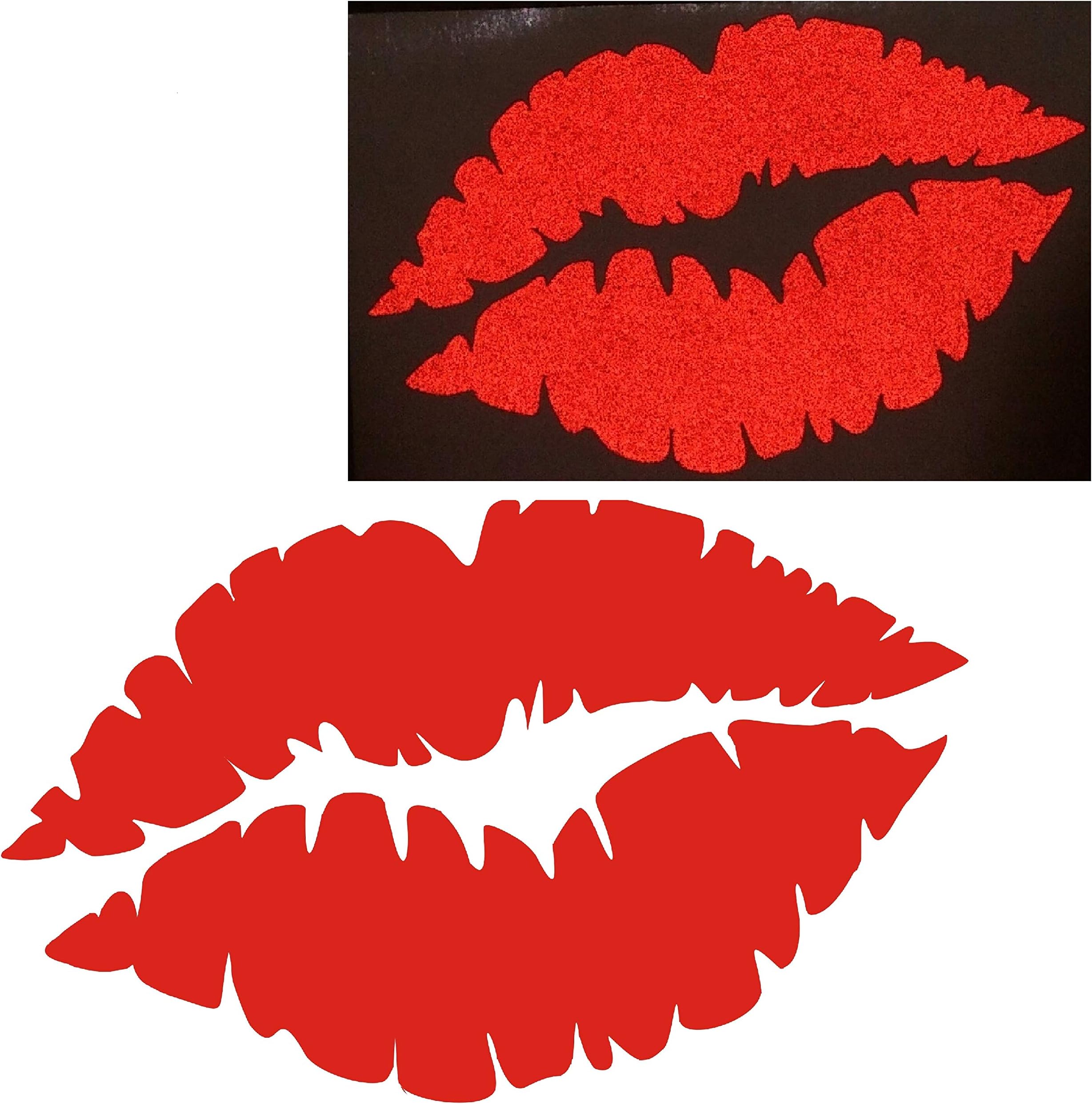 Amazon.com: Sticker Connection | Kiss Mark Lips Bumper Sticker Decal ...